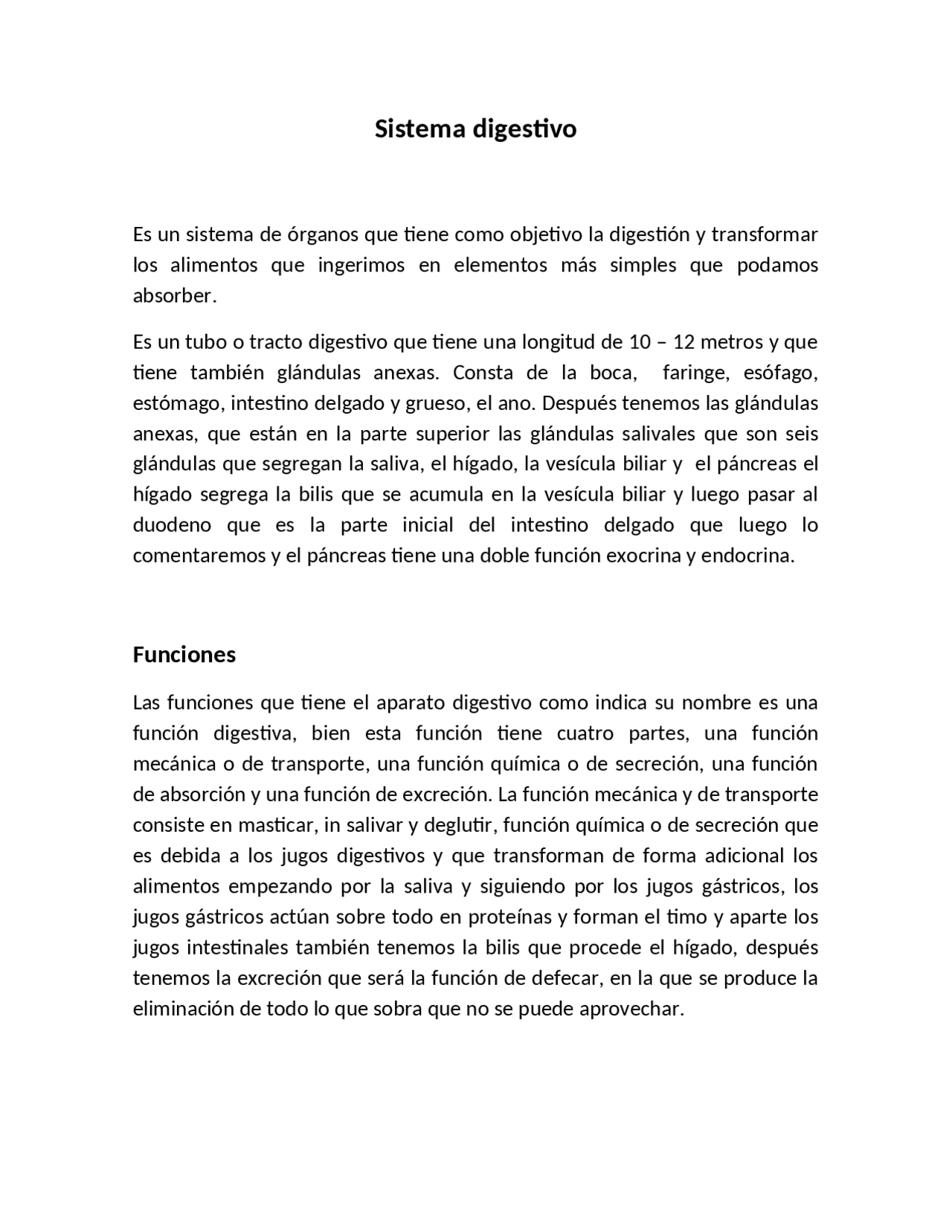 Sistema Digestivo Anatomía Resúmenes De Anatomía Docsity