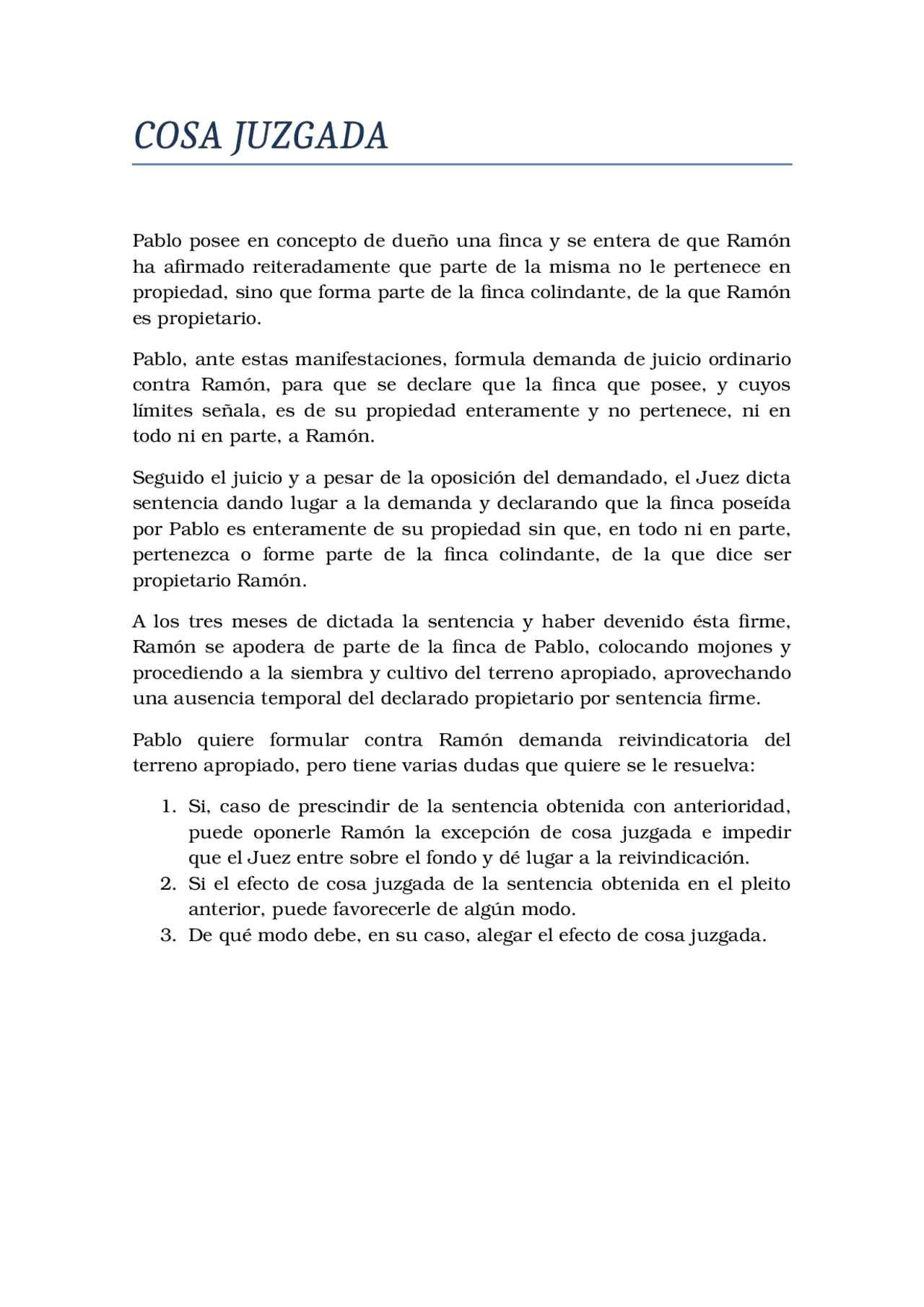 Practica Resuelta De Procesal Civil Ejercicios De Derecho Procesal