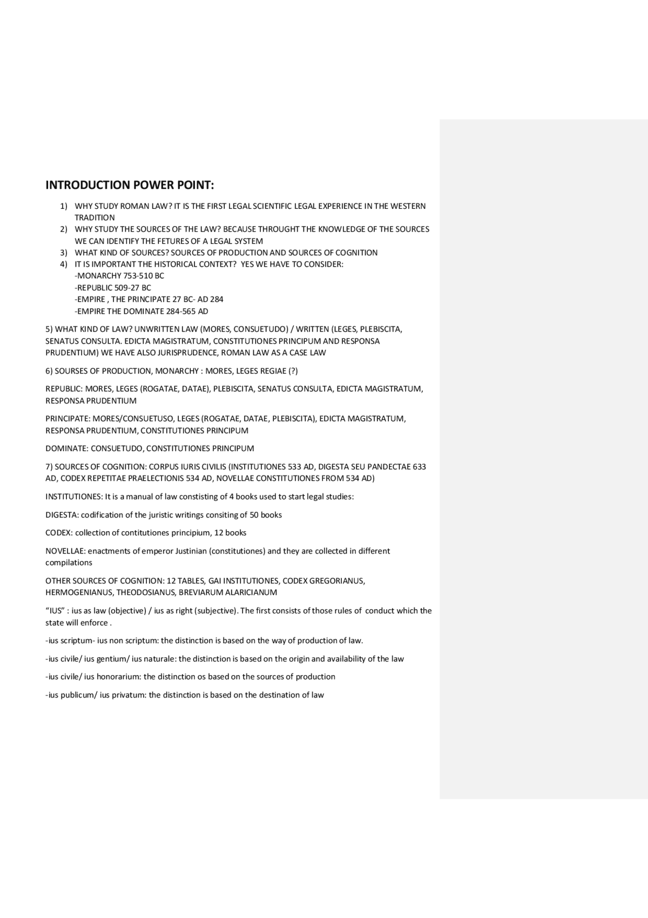Principles Of Roman Law Appunti Di Diritto Romano Docsity