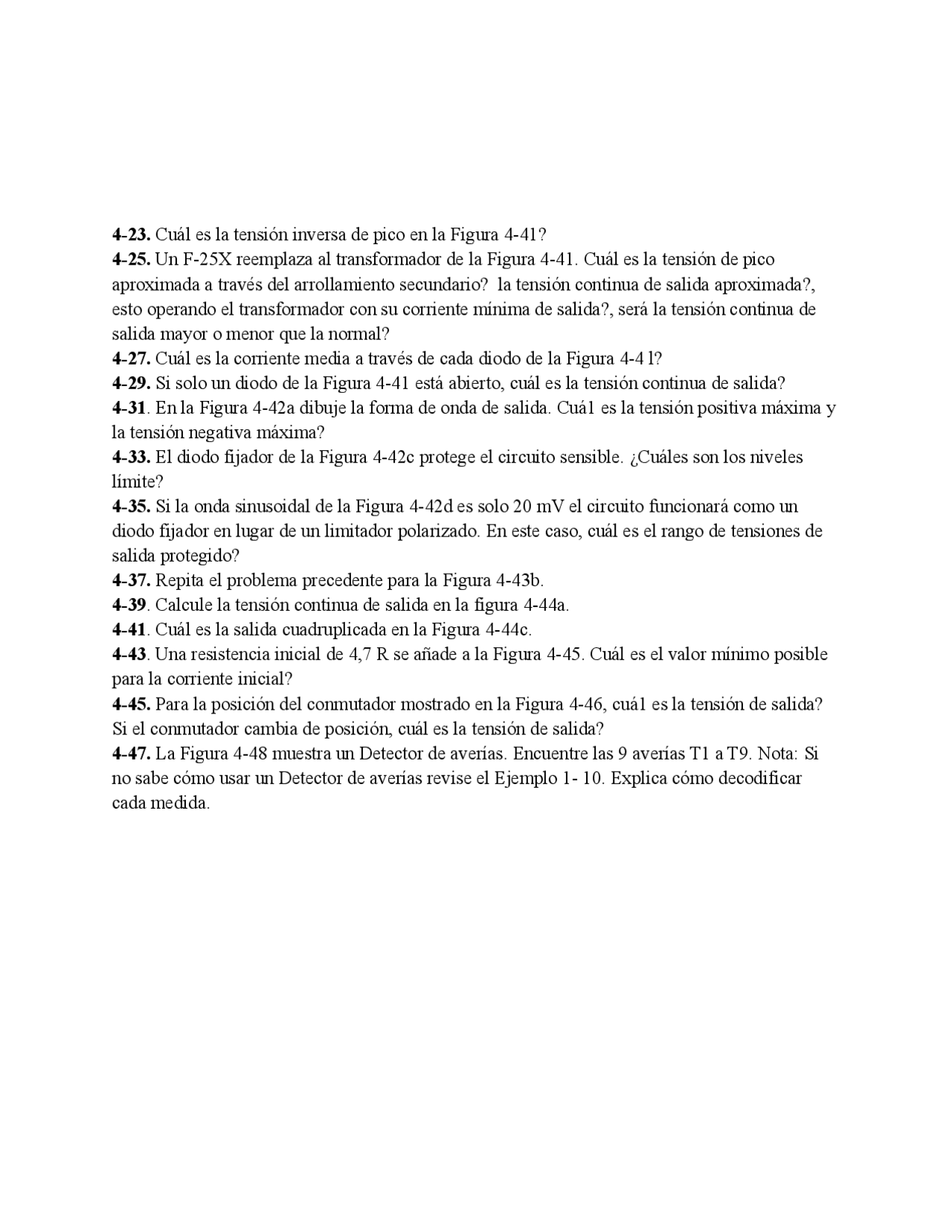 Ejercicios del capitulo 4, libro de electronica basica | Ejercicios de Electrónica | Docsity