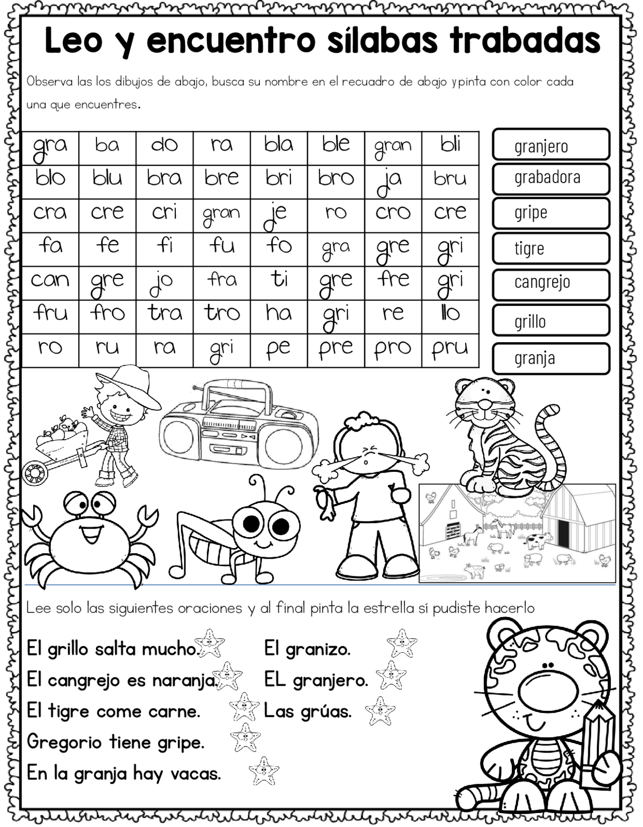 Ficha para trabajar silabas | Esquemas y mapas conceptuales de Ciencias ...