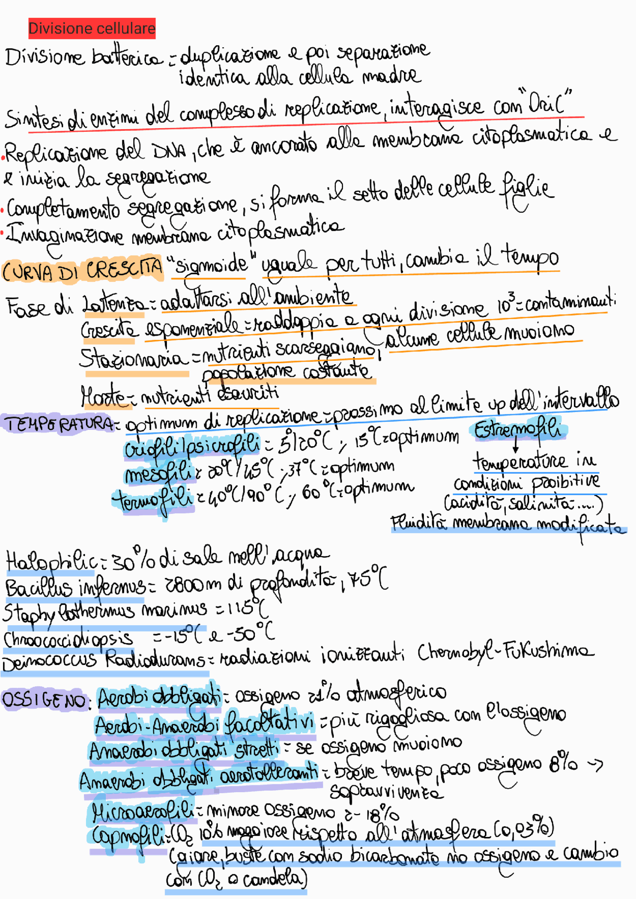 Microbiologia Divisione Cellulare Schemi E Mappe Concettuali Di Microbiologia Docsity