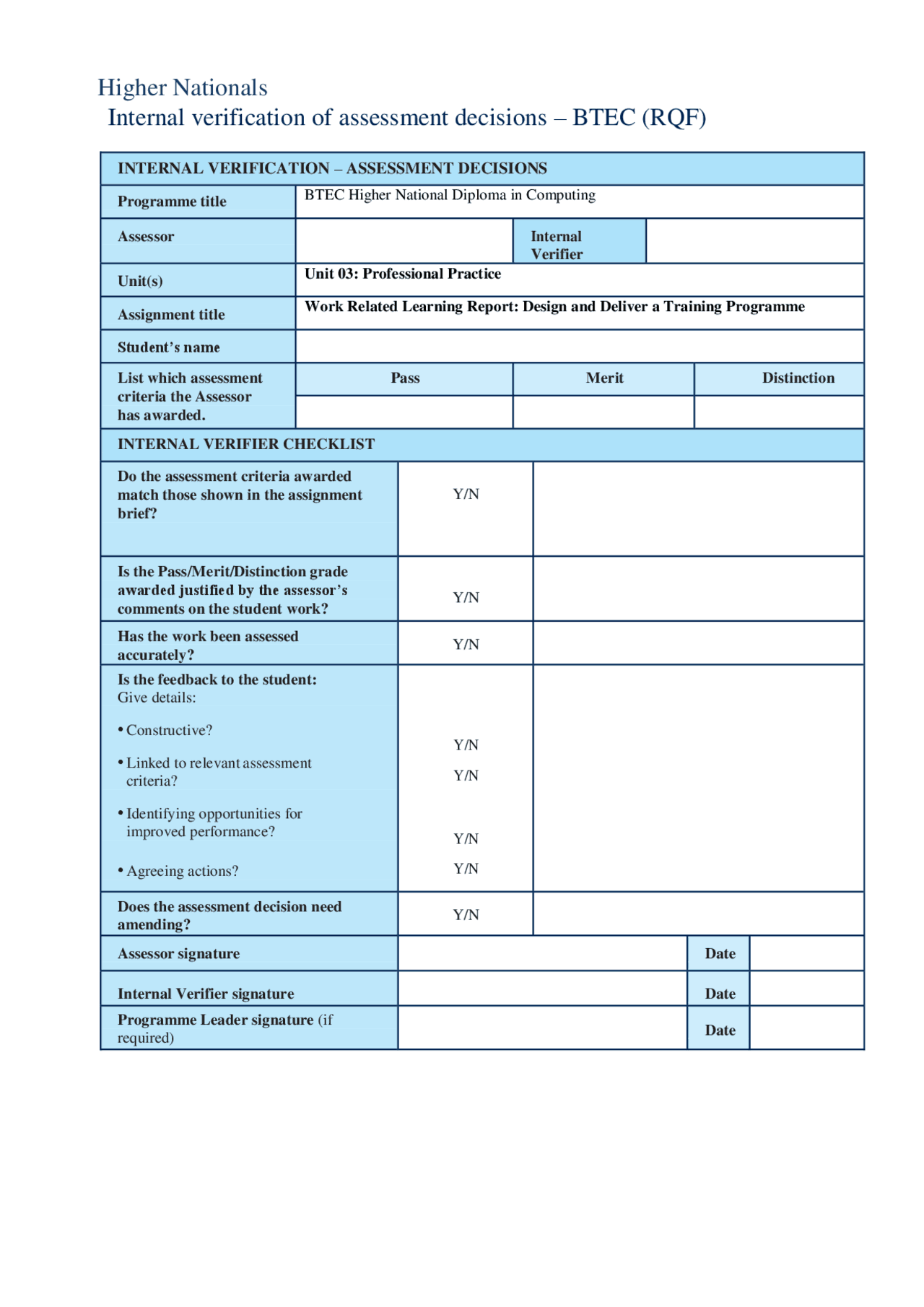 Work Related Learning Report Design And Deliver A Training Programme