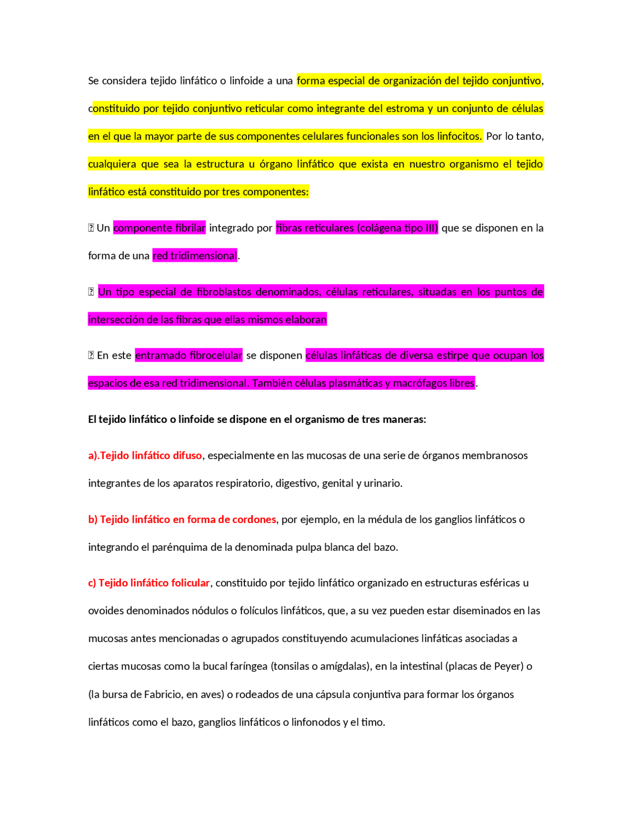 Resumen Células Del Tejido Linfoide Resúmenes De Histología Docsity