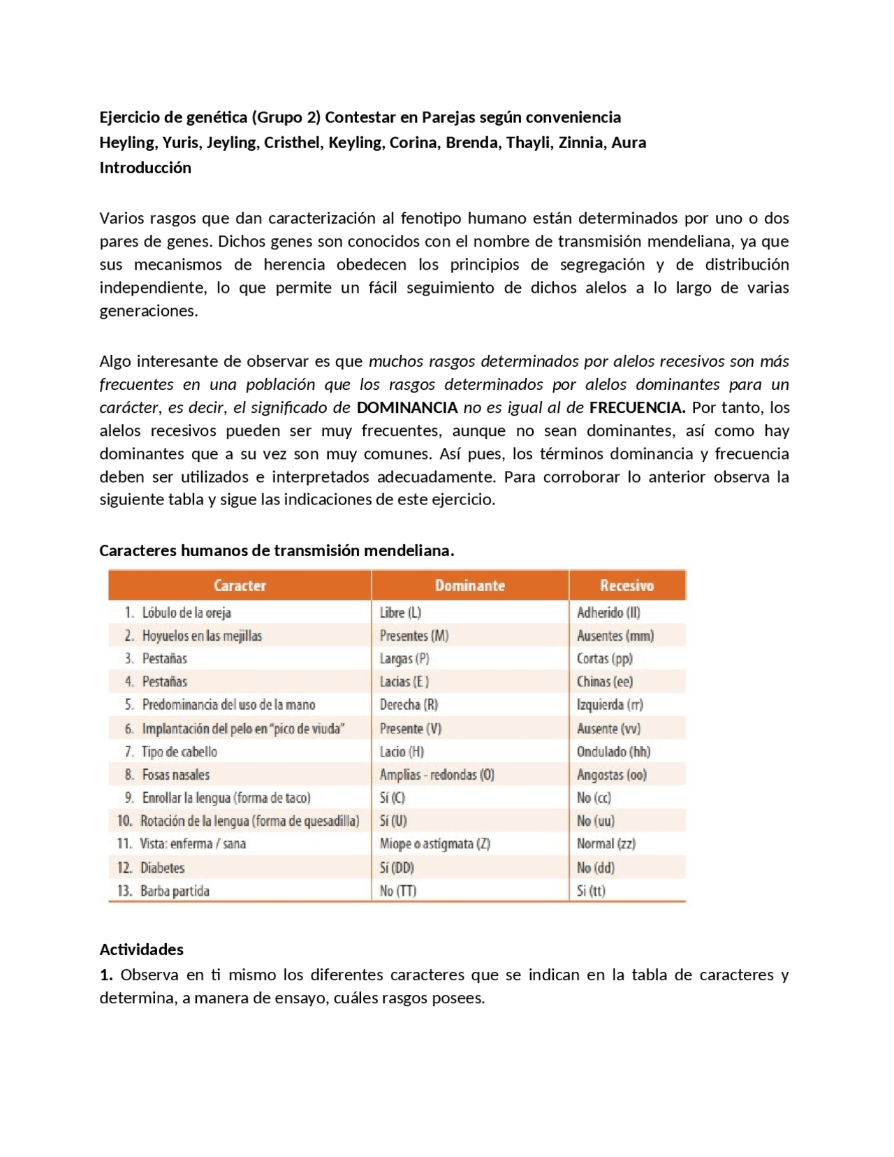 Ejercicios De Genética Resúmenes De Biología Docsity
