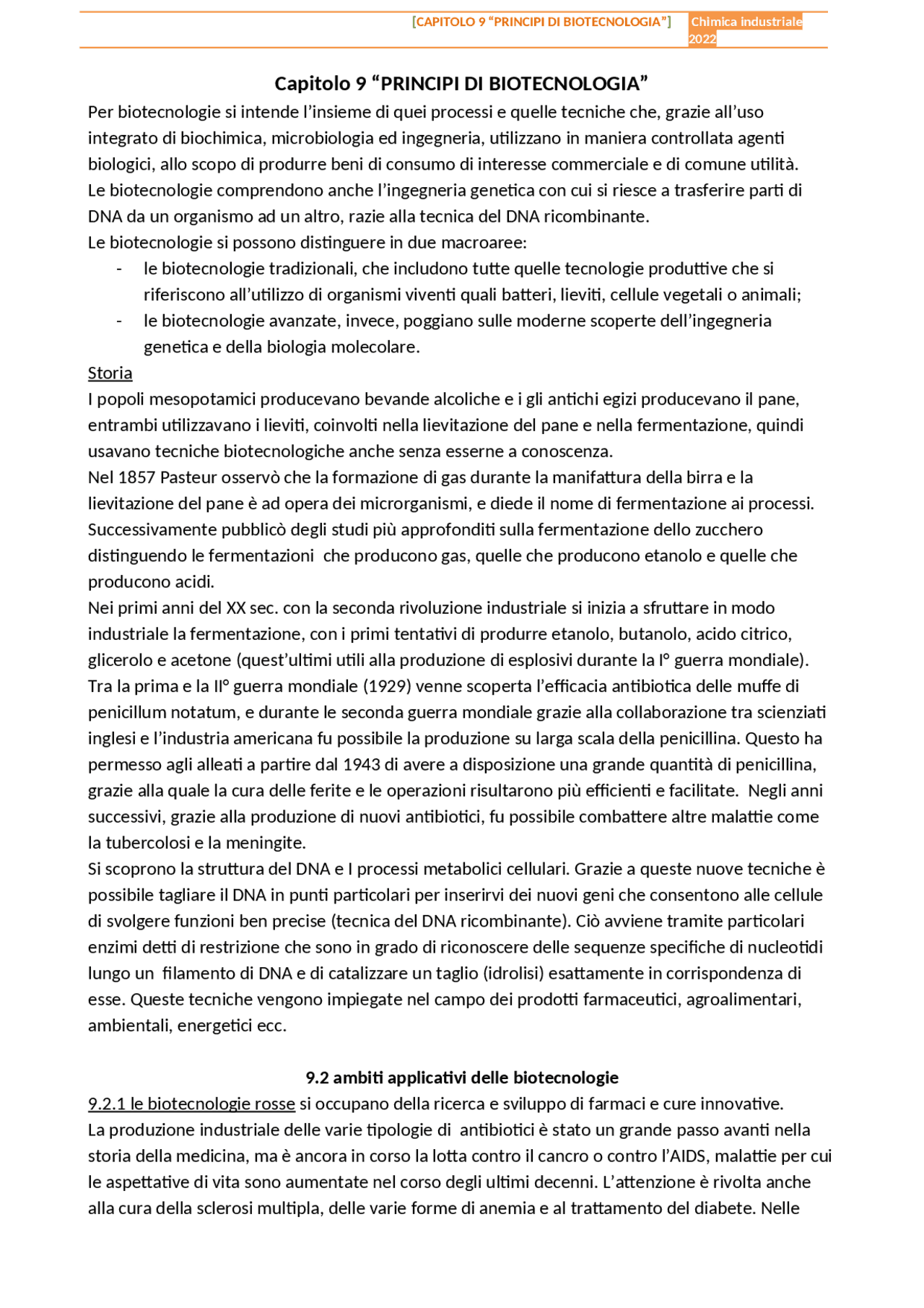 Principi Di Biotecnologie Dispense Di Chimica Dei Materiali Docsity