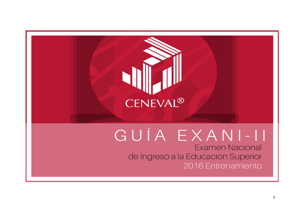 EXANI II para examen de admisión UAEM | Exámenes selectividad de ...