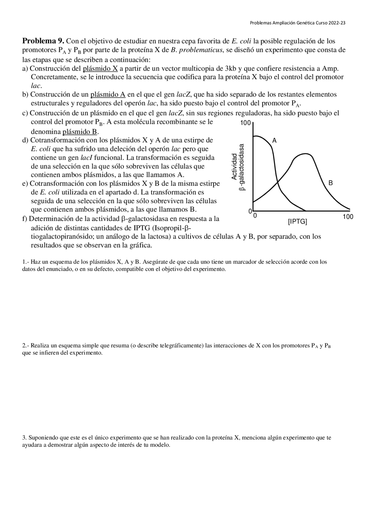 Problemas De Ampliación De Genética Ejercicios 9 10 Ejercicios De