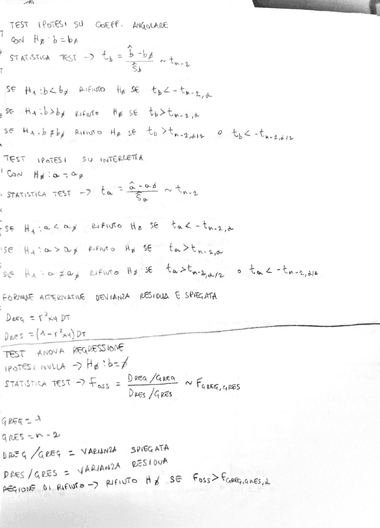 Formule Per Esame Di Statistic Formulari Di Statistica Docsity