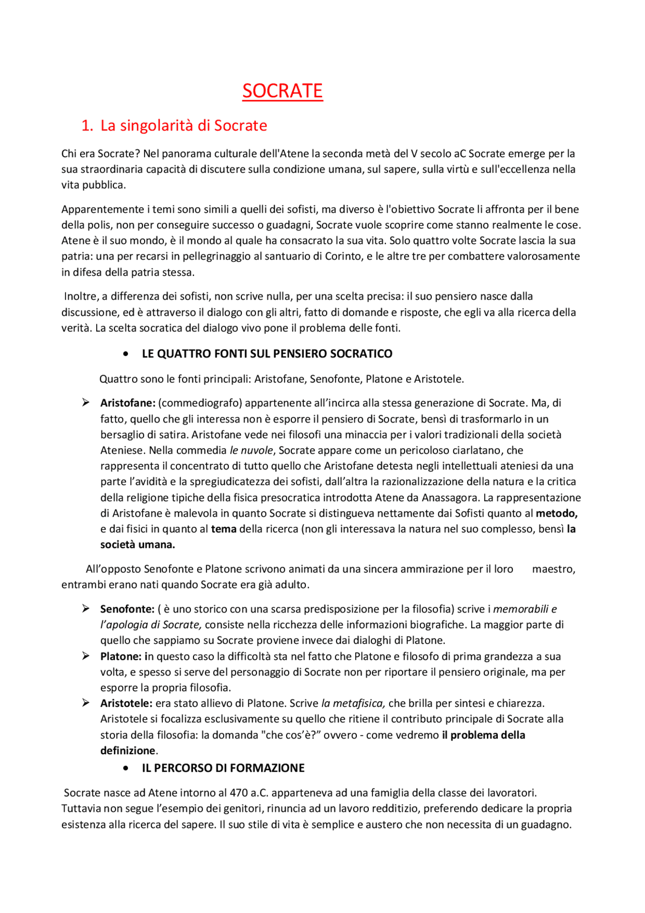 Socrate sintesi dal libro | Schemi e mappe concettuali di Filosofia ...