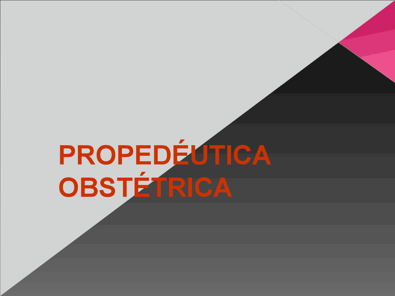 Propedéutica Obstétrico Diapositivas De Obstetricia Docsity