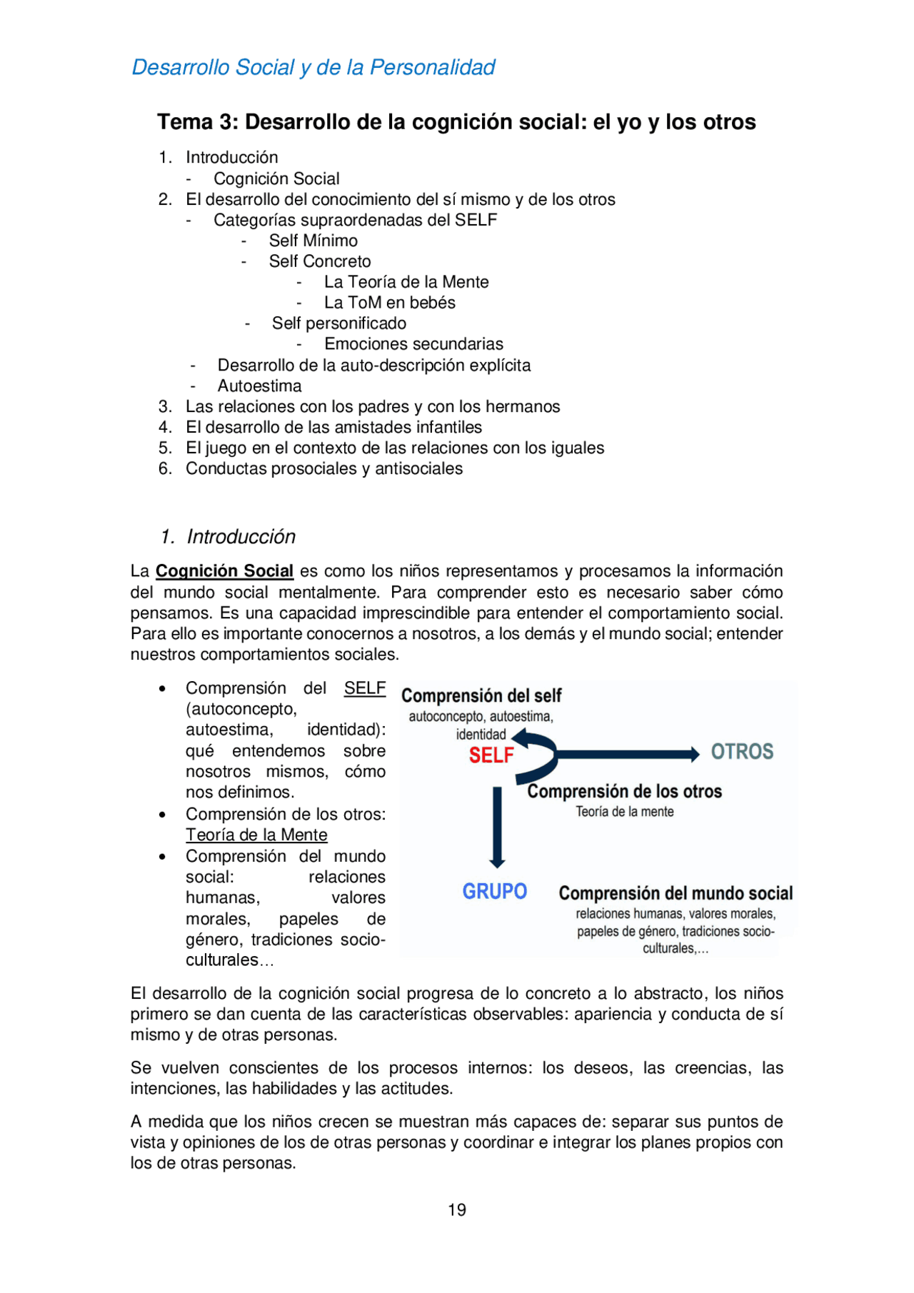 Tema 3 Desarrollo Social Y De La Personalidad Apuntes De Desarrollo