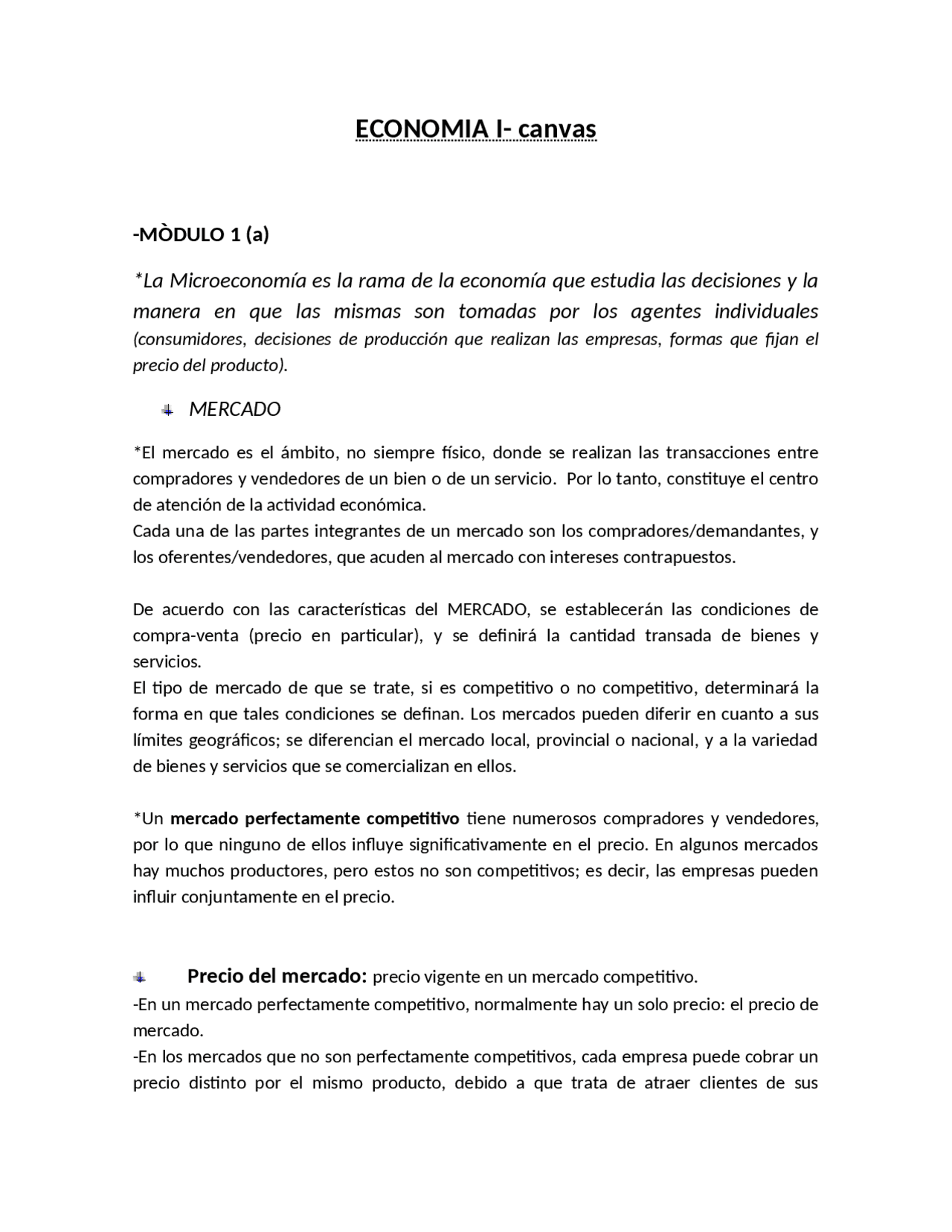 Introduccion a la economia | Resúmenes de Economía I | Docsity