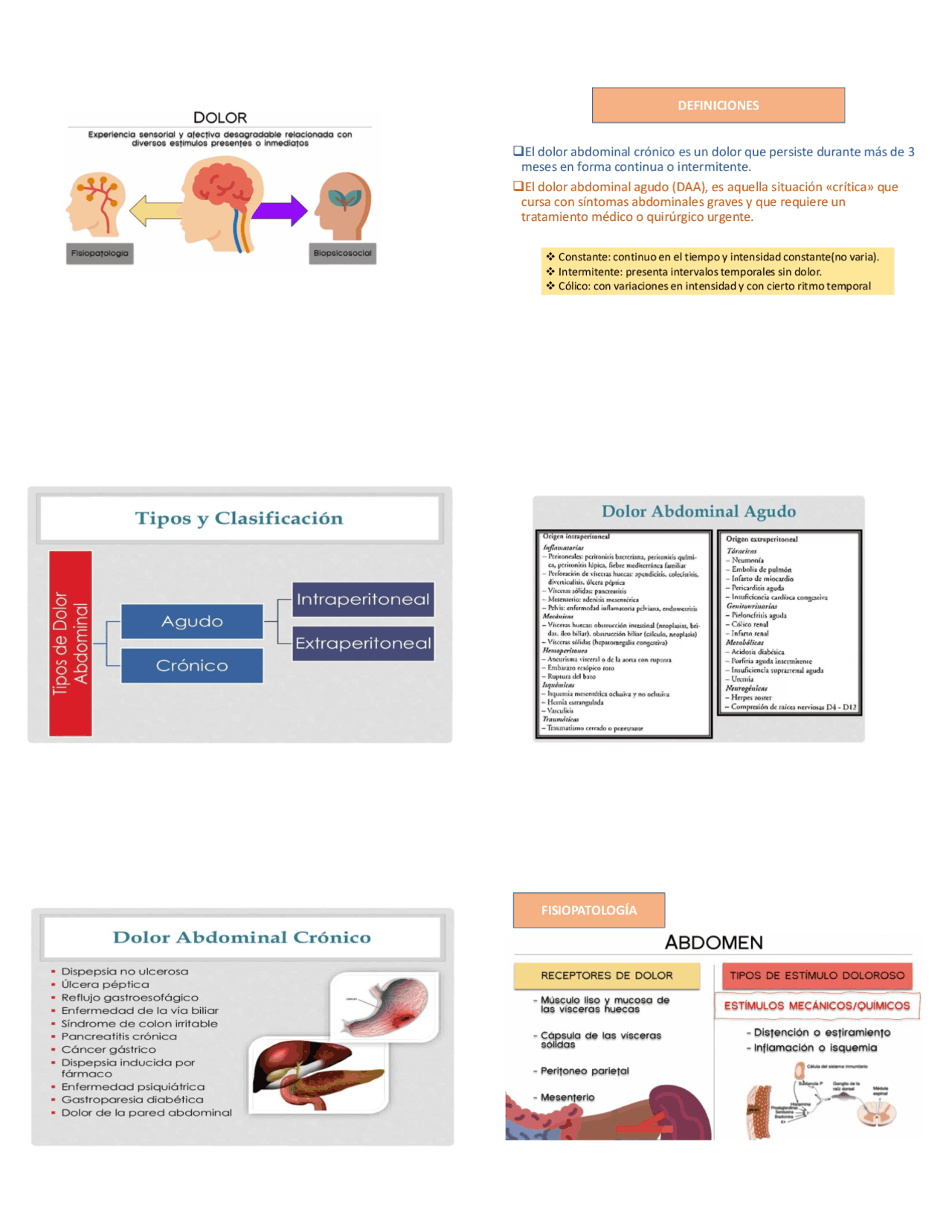 Distención Abdominal Esquemas Y Mapas Conceptuales De Medicina Docsity