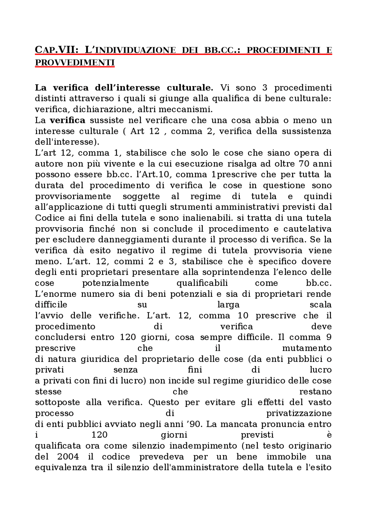 Riassunto Cap. 7-8-9 libro Diritto dei Beni Culturali. Sandro Amorosino ...