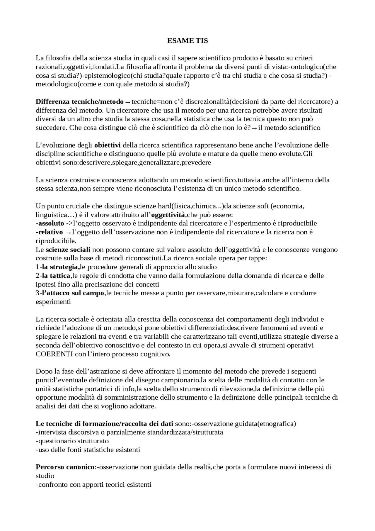 Riassunto corso di Tecniche di Indagine Sociale | Appunti di Tecniche ...