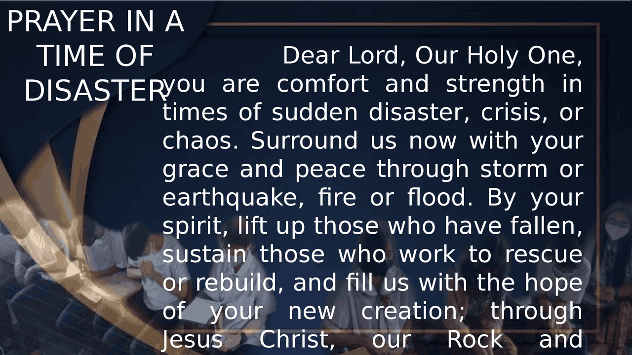 PRAYER FOR CALAMITIES | Summaries English | Docsity