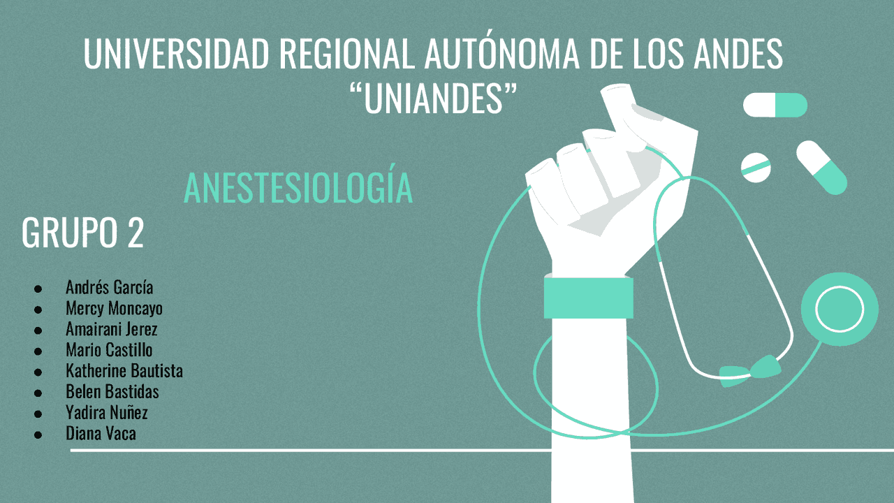 Resumen De Fármacos Utilizados En Anestesiología Slides Of