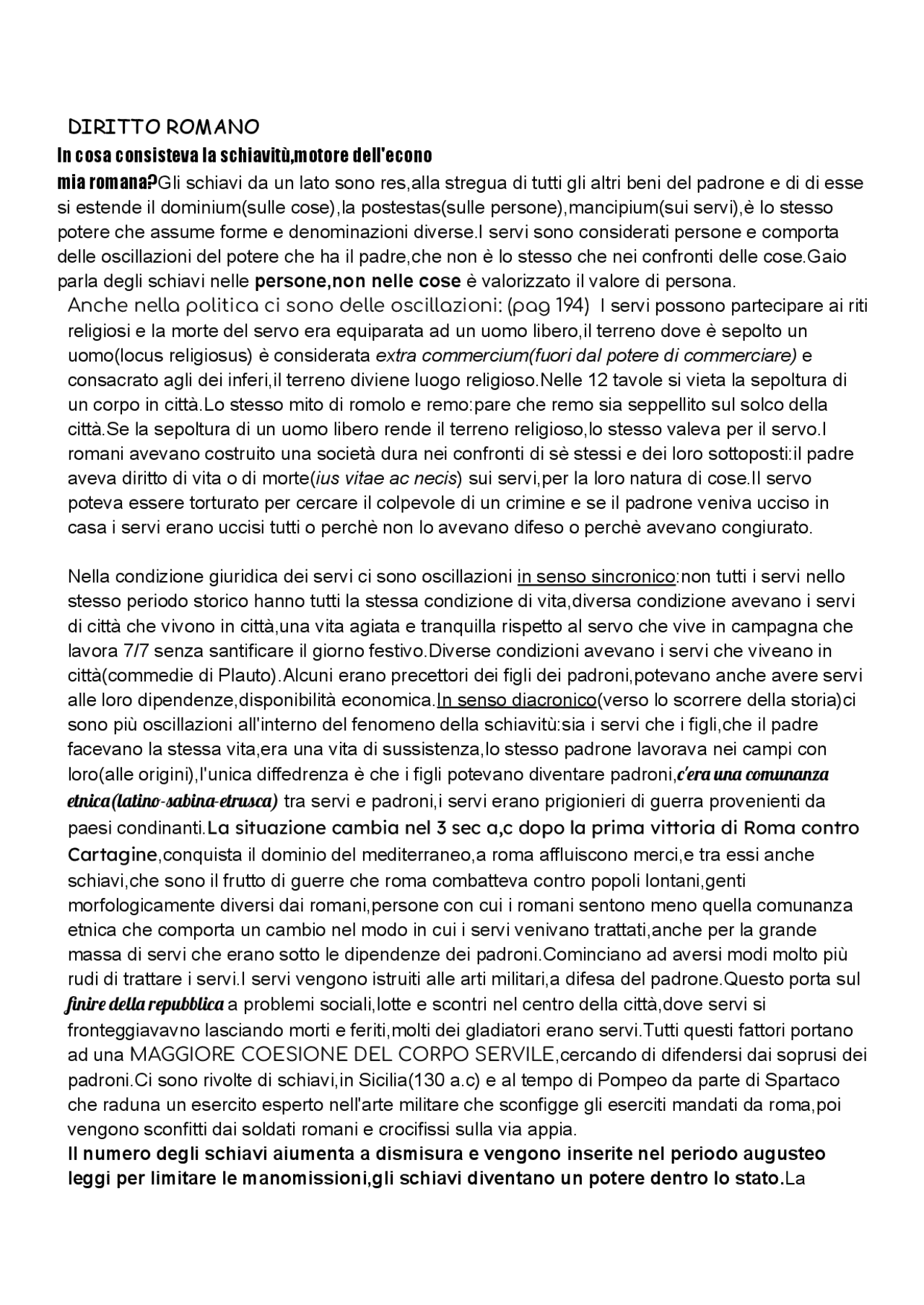 Introduzione Diritto Romano Appunti Di Diritto Romano Docsity