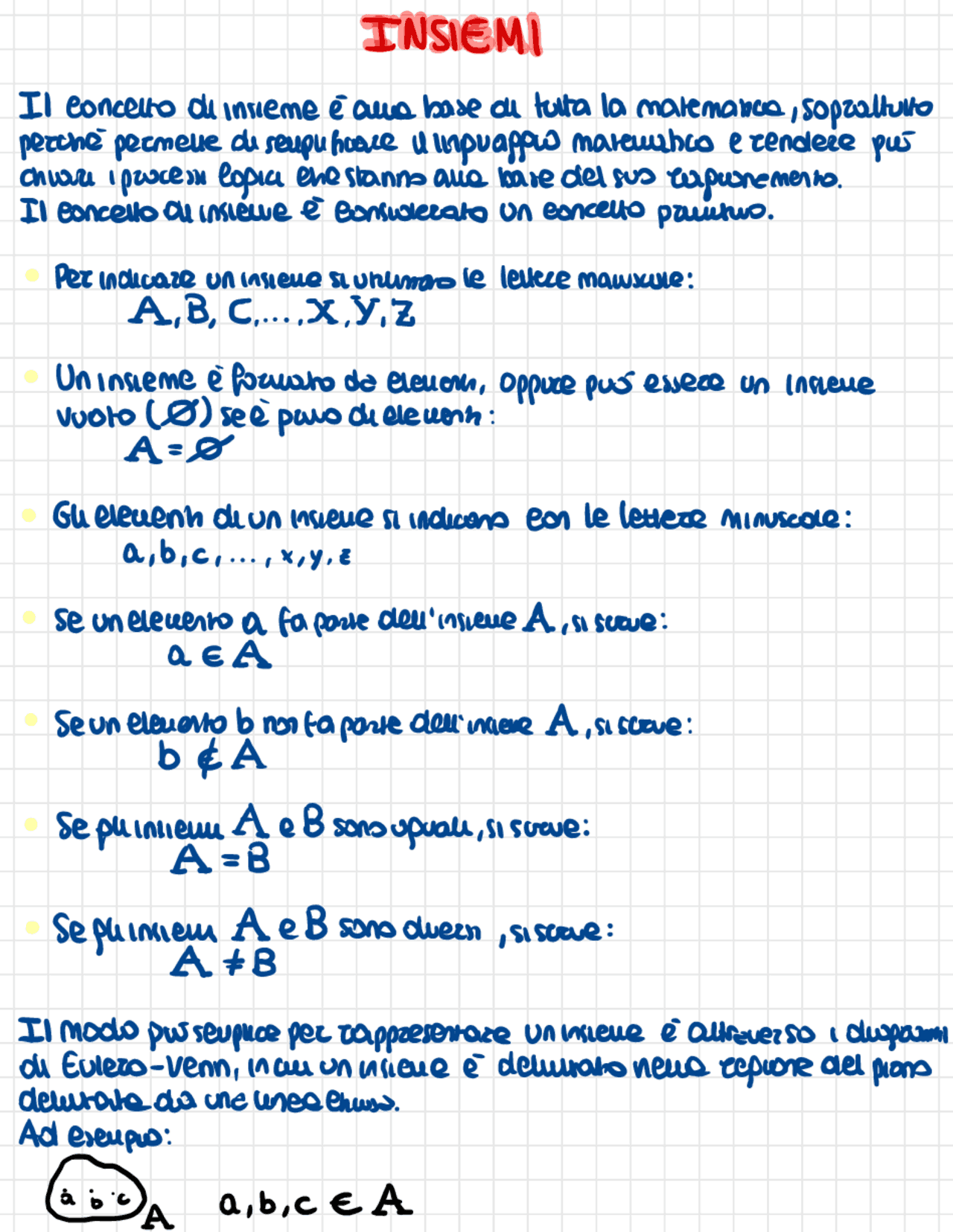 Insiemi Di Matematica Sintesi Del Corso Di Matematica Generale Docsity