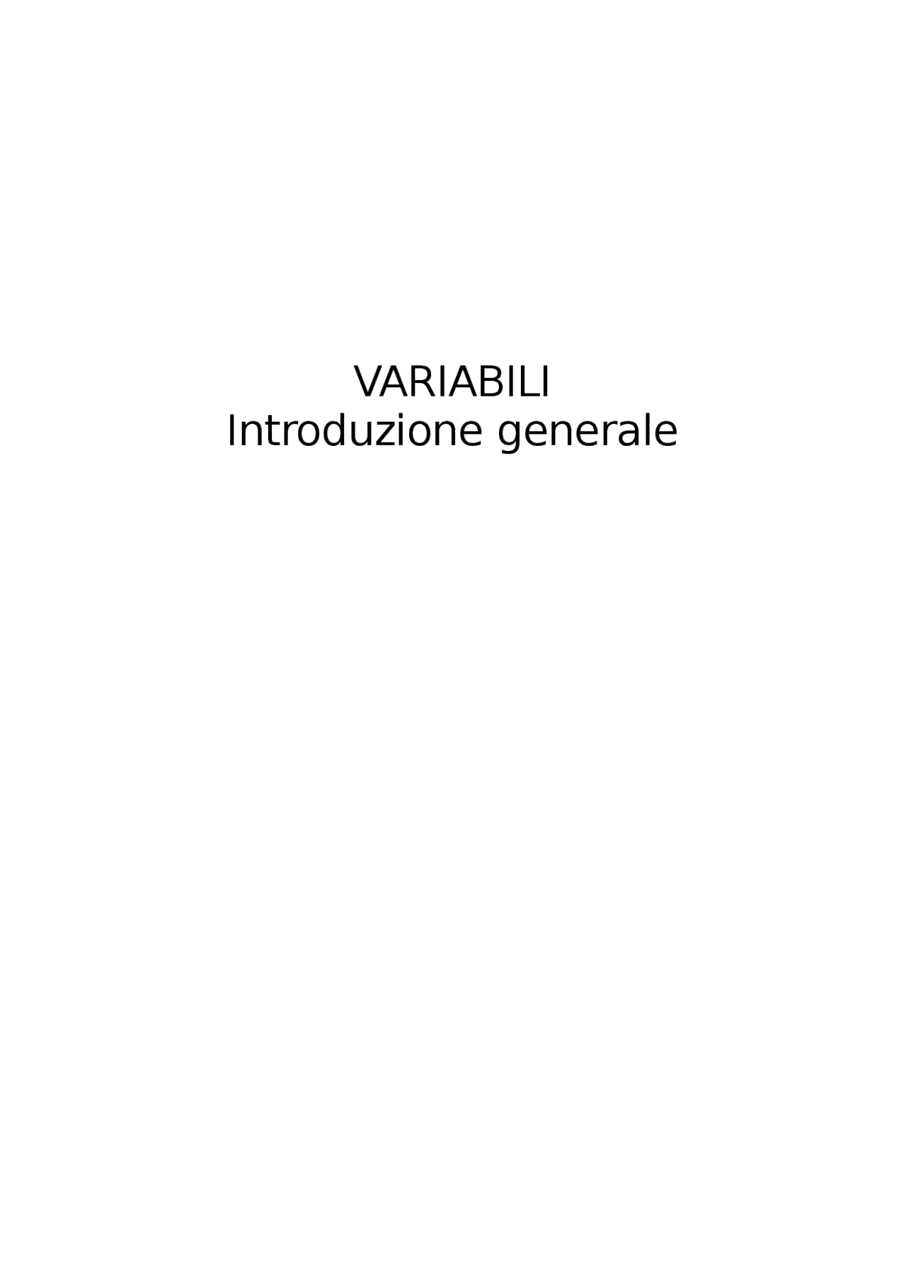 Variabili Introduzione Generale Appunti Di Informatica Docsity