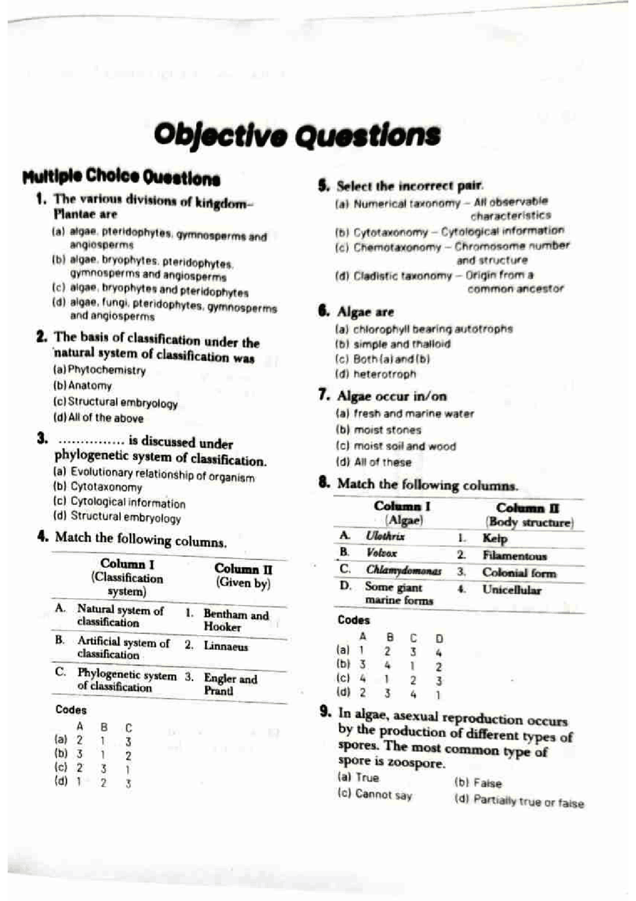 Biology Multiple Chioce Question Quizzes Biology Docsity