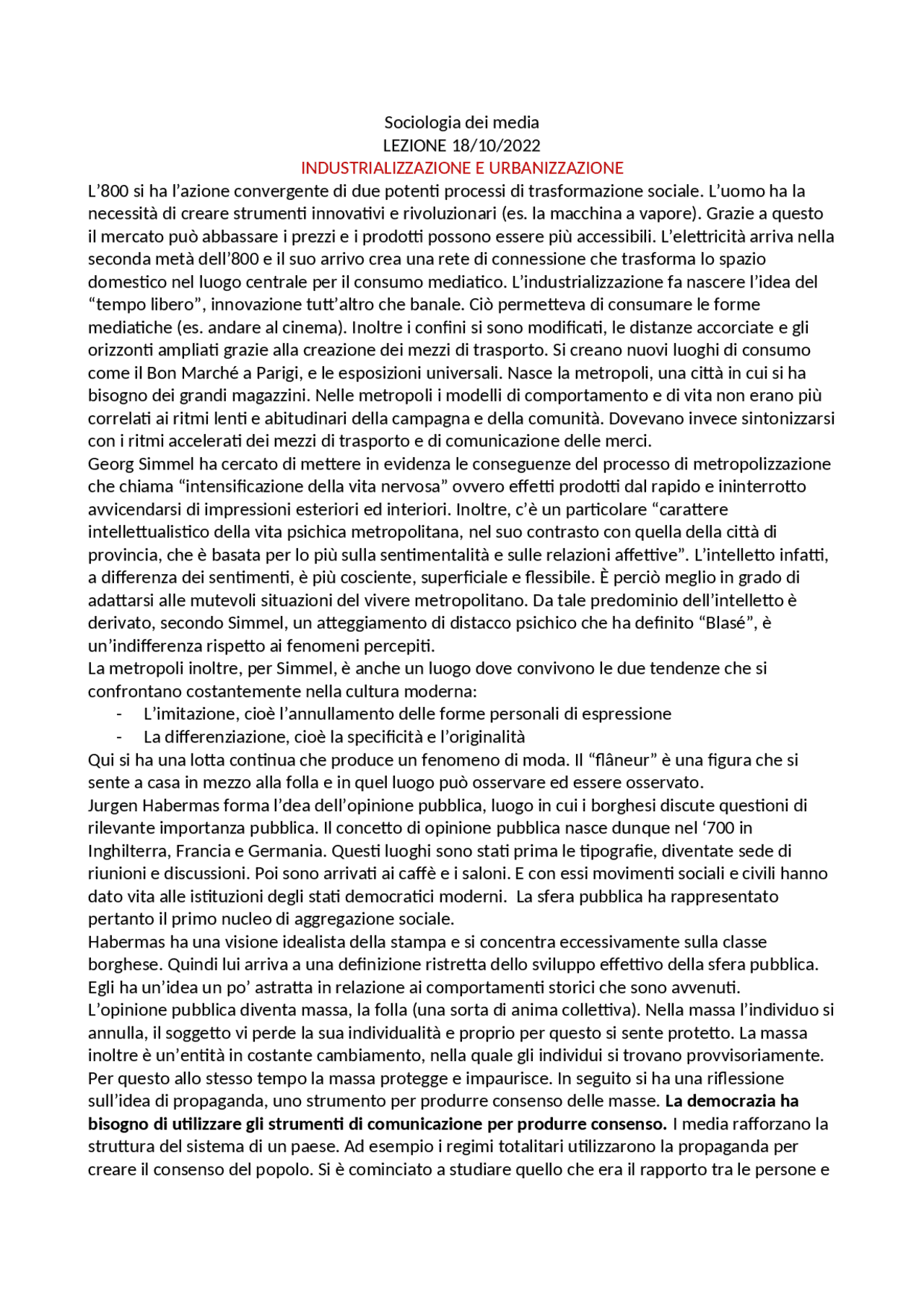 Sociologia Dei Media Schemi E Mappe Concettuali Di Sociologia Dei