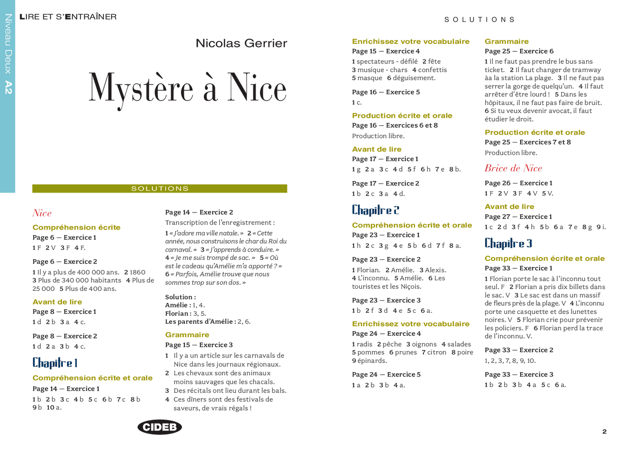 Mystere A Nyce Exercices Abdullah Marriah Exercises Spanish Docsity