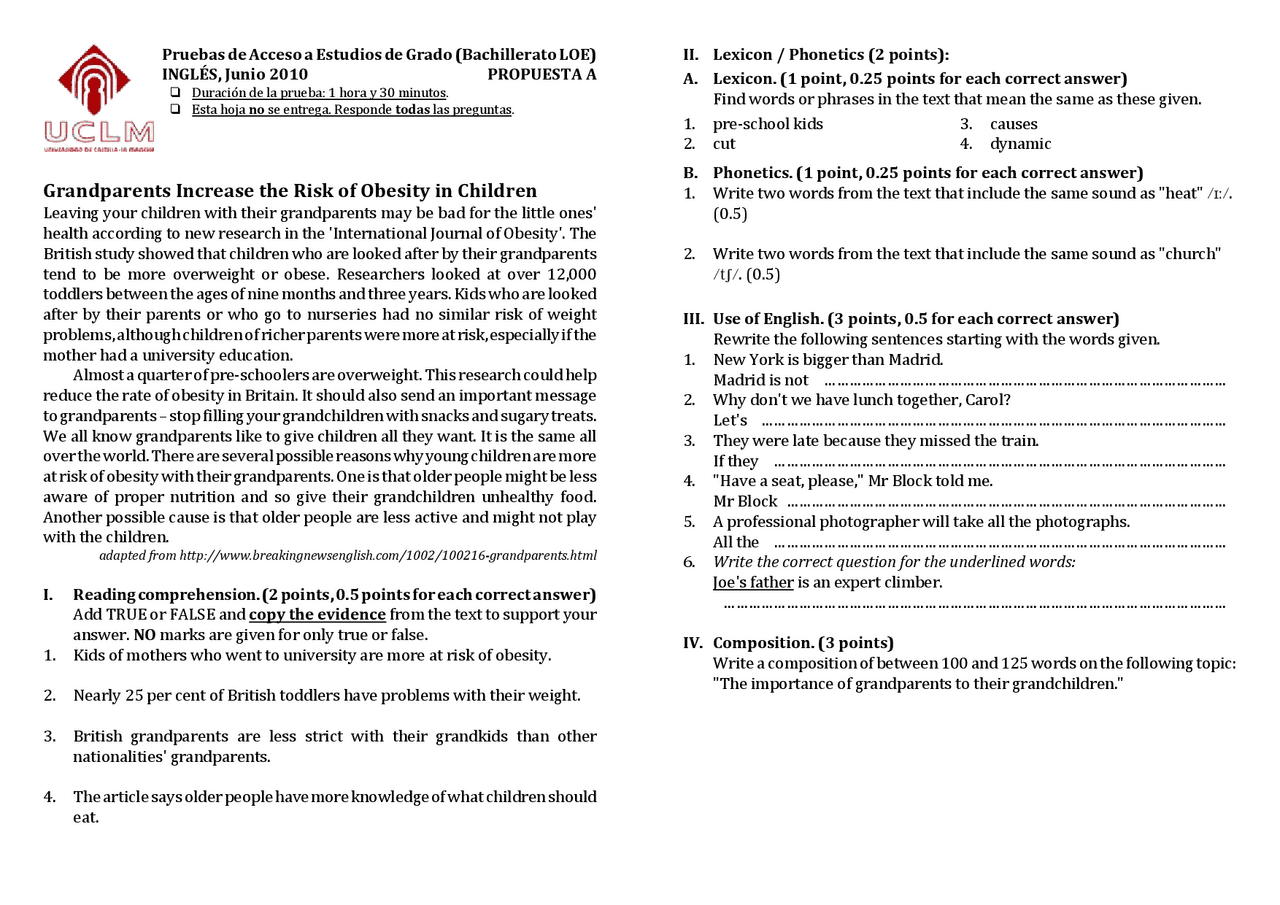 Soluciones Ejercicios Inglés Ejercicios De Inglés Docsity