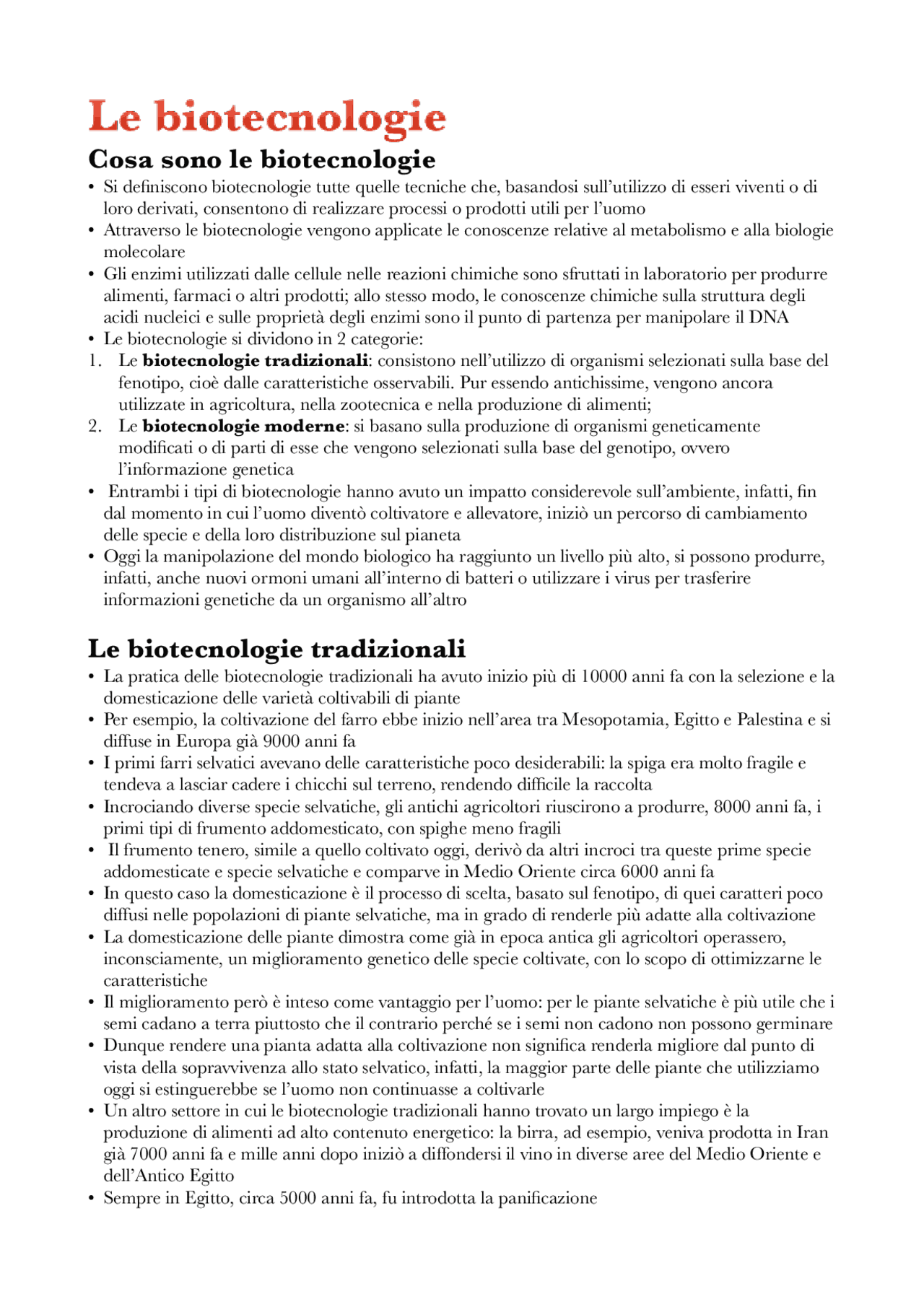 Le Biotecnologie E Le Loro Applicazioni Appunti Di Scienze Umane