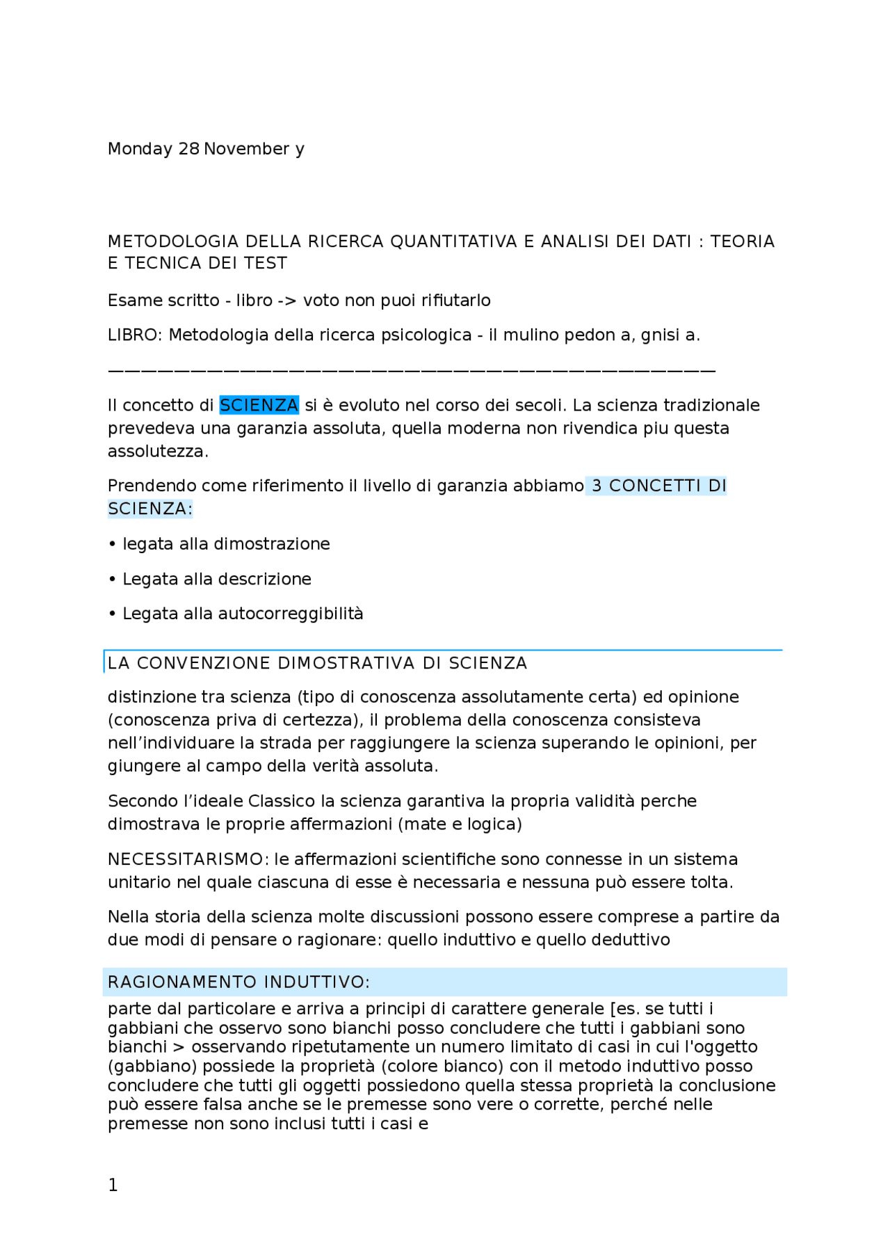 Metodologia Della Ricerca Quantitativa E Analisi Dei Test Ii Appunti