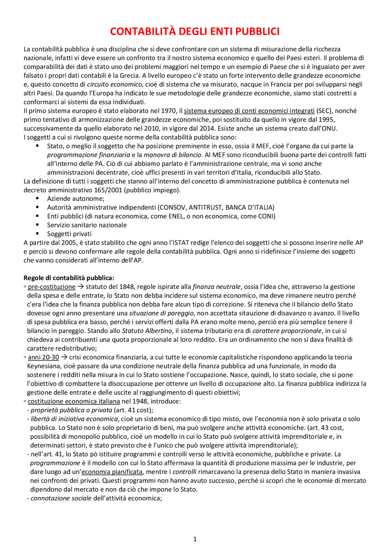 Contabilità Degli Enti Pubblici Schemi E Mappe Concettuali Di