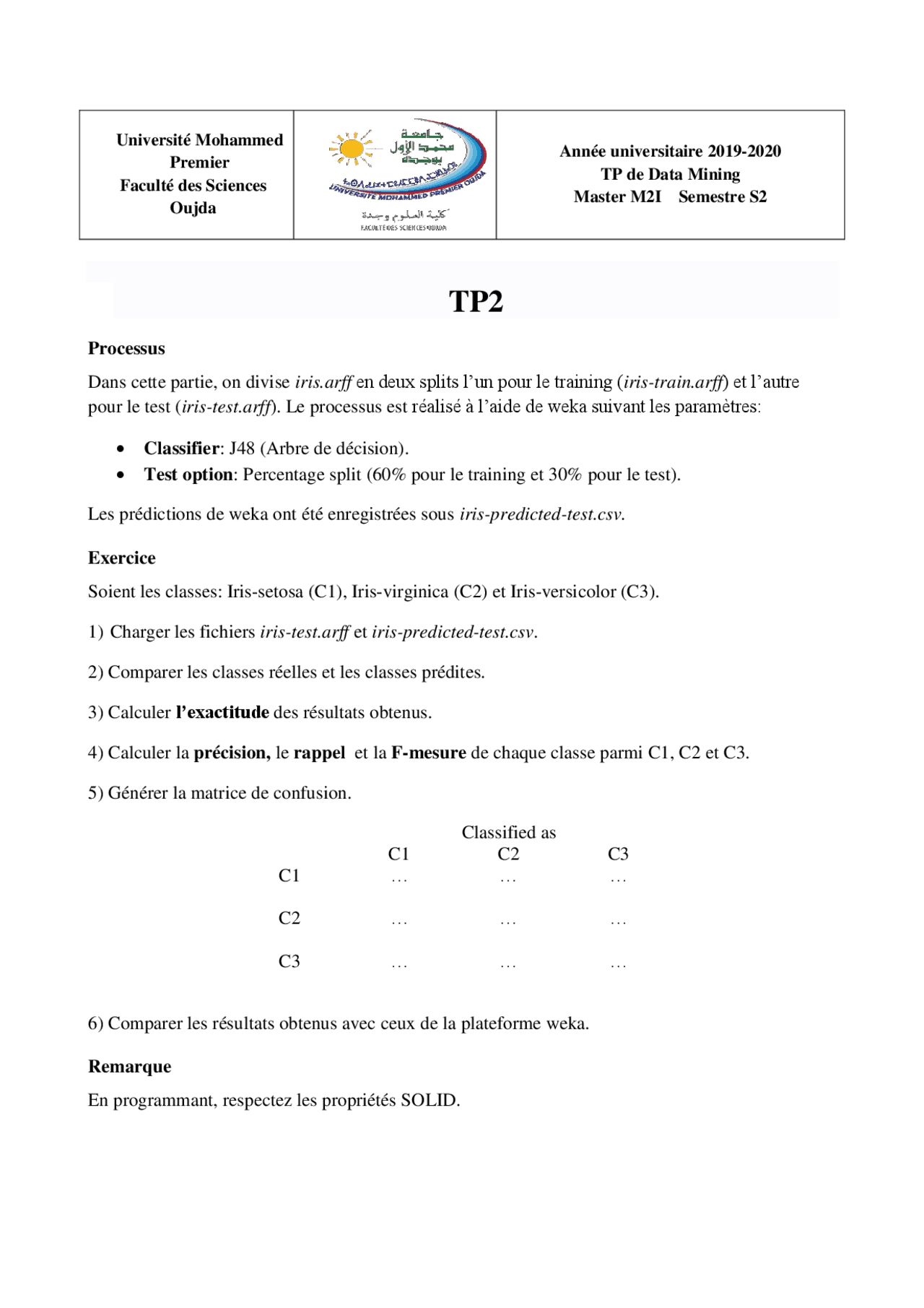 Tp_data_mining_m2i_2019_2020.pdf | Summaries French Philology | Docsity