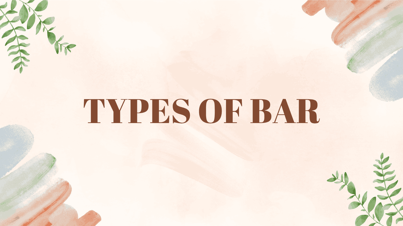 Types of bar and their functions | Summaries Business Ethics | Docsity