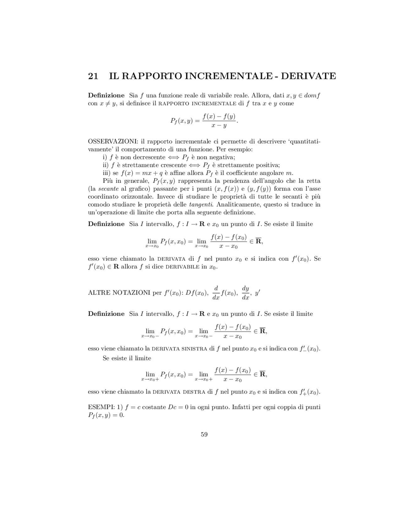 Operazioni Derivate Complete Formulari Di Matematica Generale Docsity