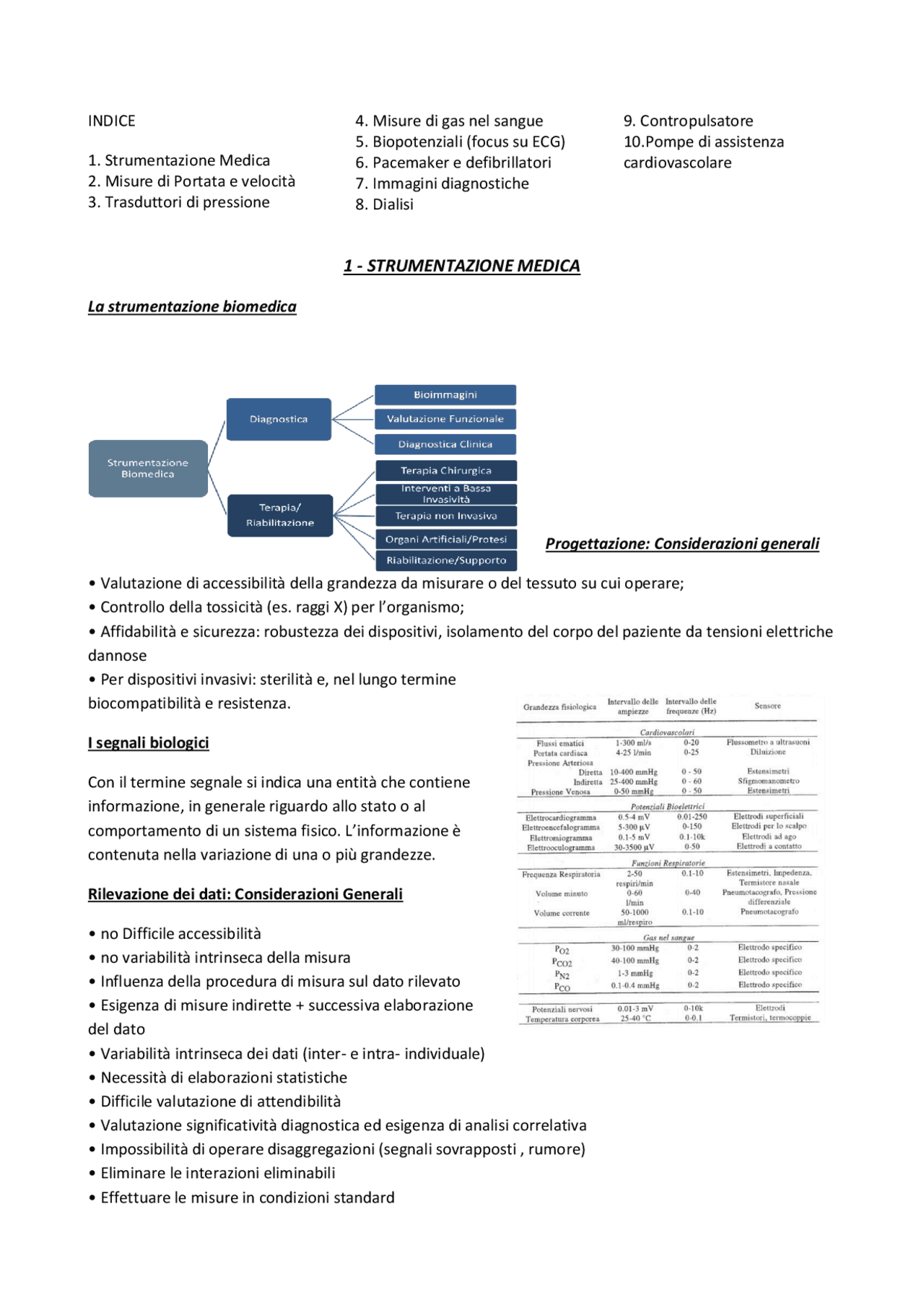 Bioingegneria Industriale Dispense Di Bioingegneria Docsity