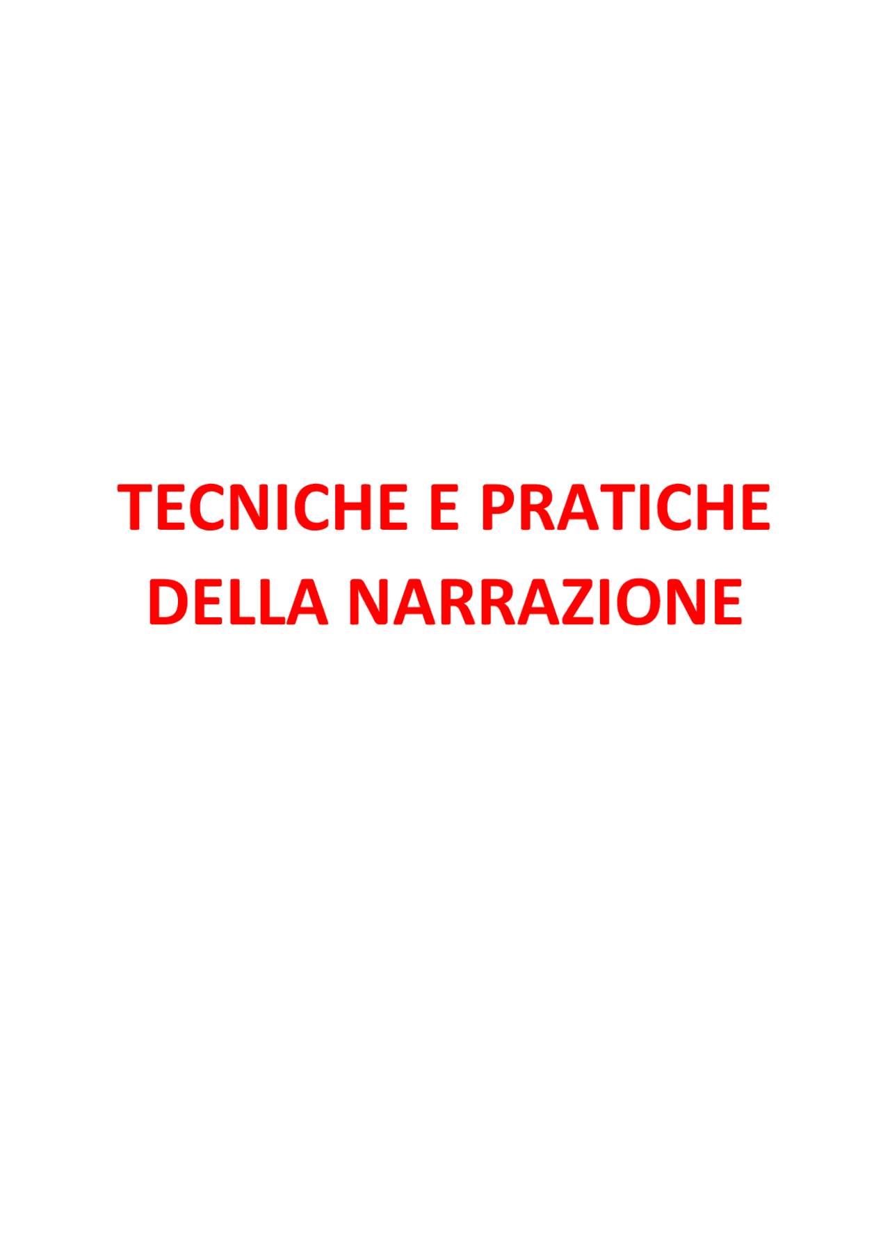 Tecniche E Pratiche Della Narrazione Panieri Di Tecniche E Linguaggi