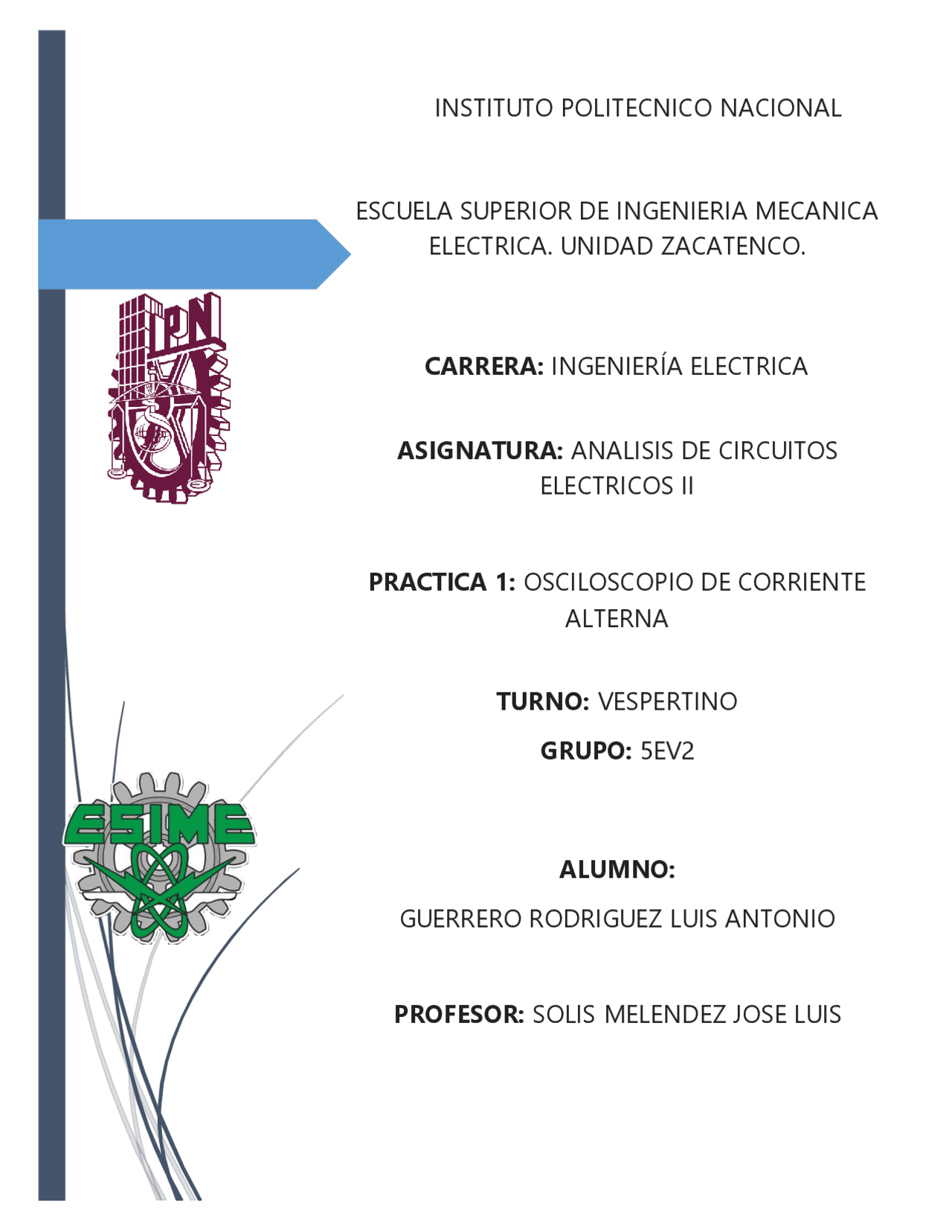 Pracicas De Analisis 2 Apuntes De Análisis De Circuitos Eléctricos