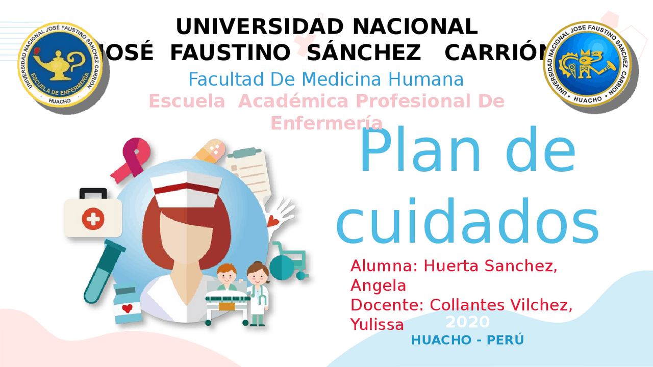 Plan De Cuidados De Un Caso Clínico Diapositivas De Enfermería