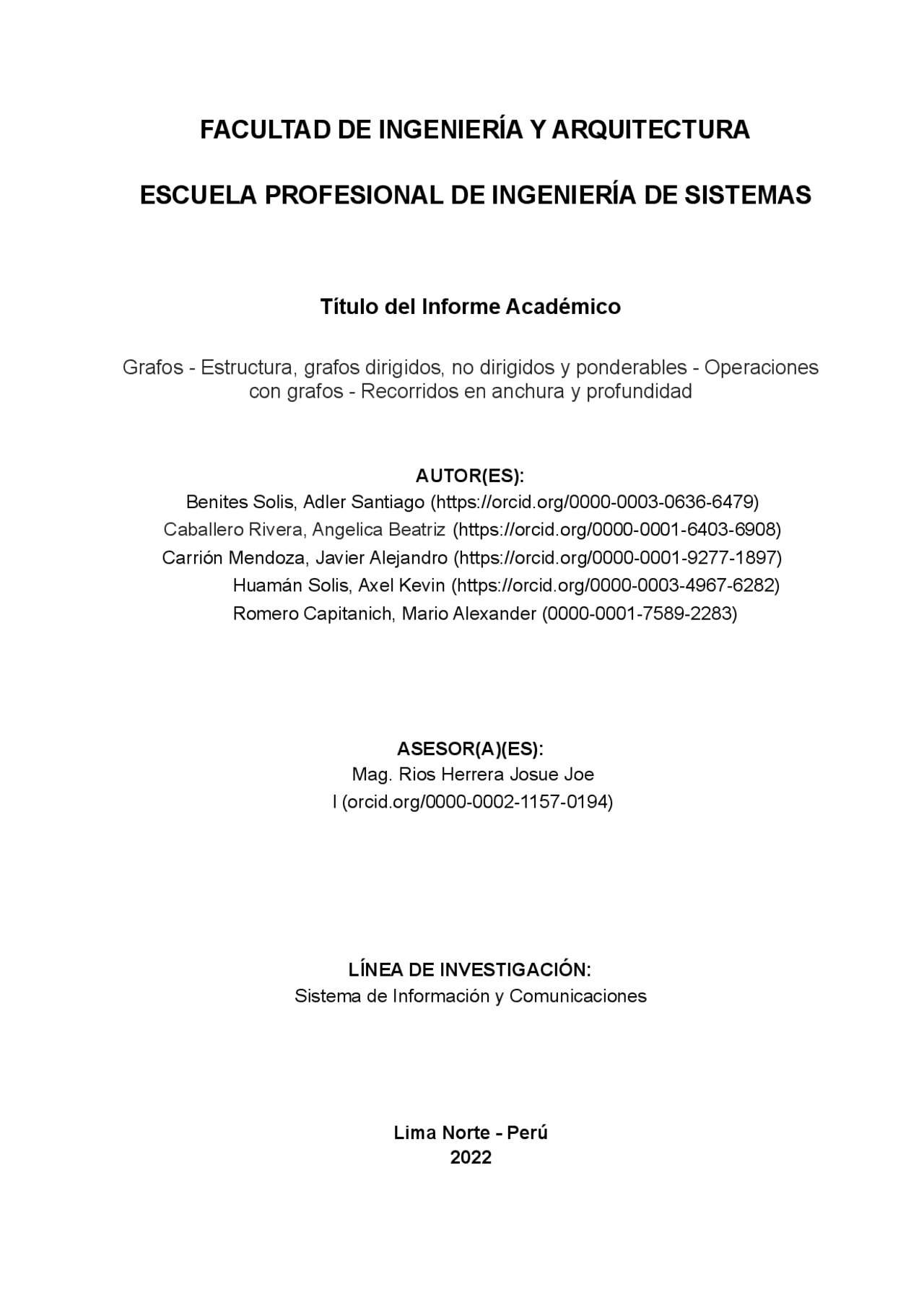 Informe De Grafosedd Monografías Ensayos De Programación Java Docsity