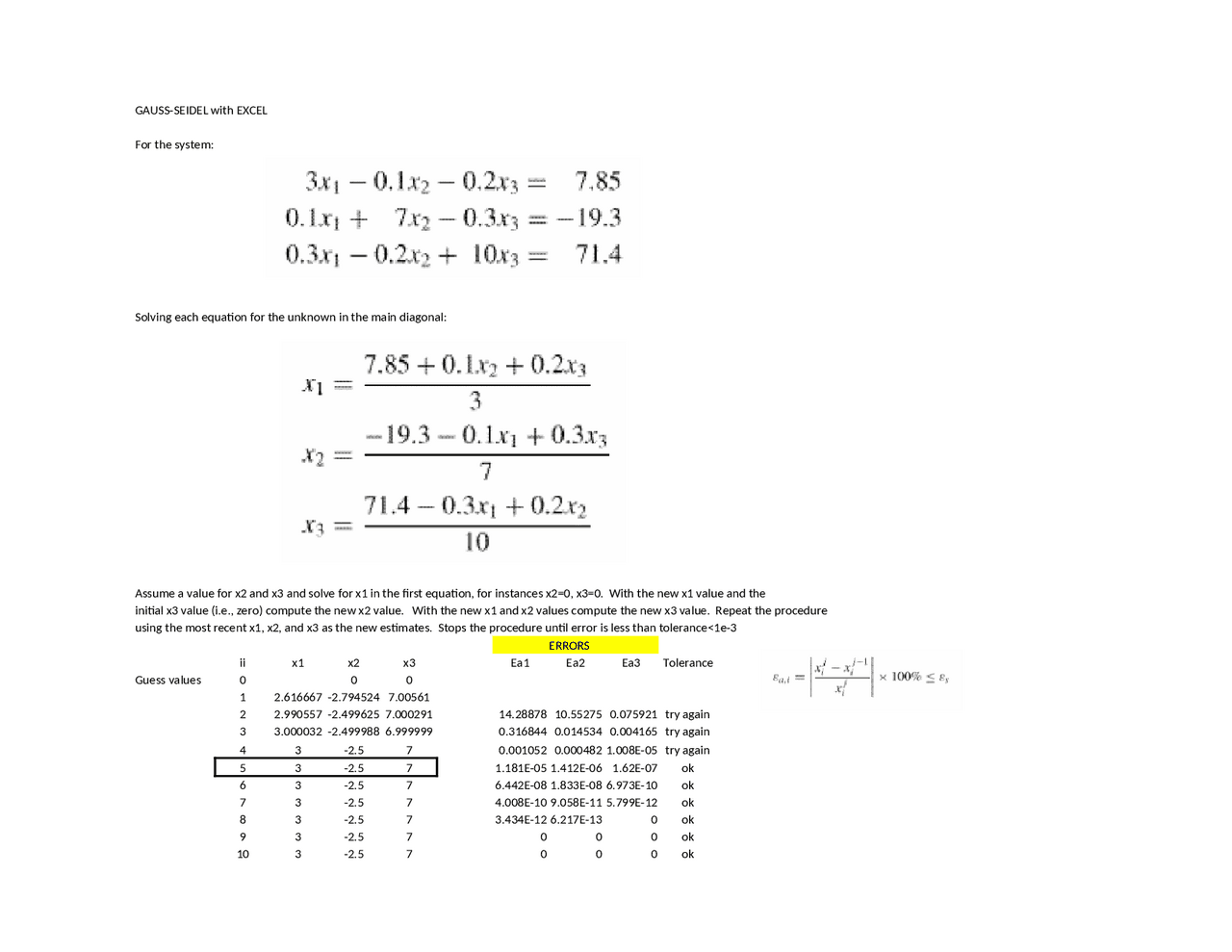 Gauss jordan 2022 ingenieria | Diapositivas de Métodos Numéricos | Docsity