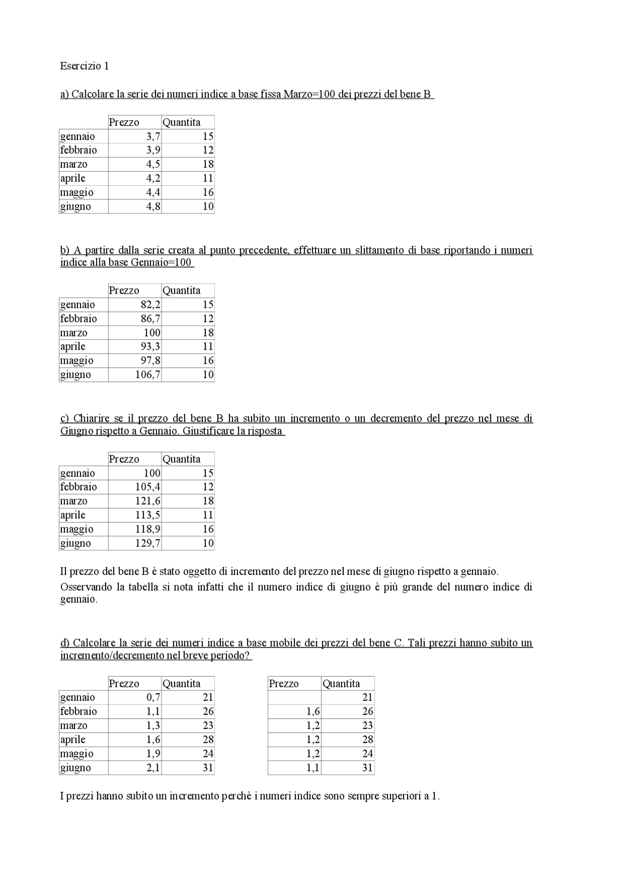 Elaborato Statistica Economica 20222023 Prove Desame Di Statistica
