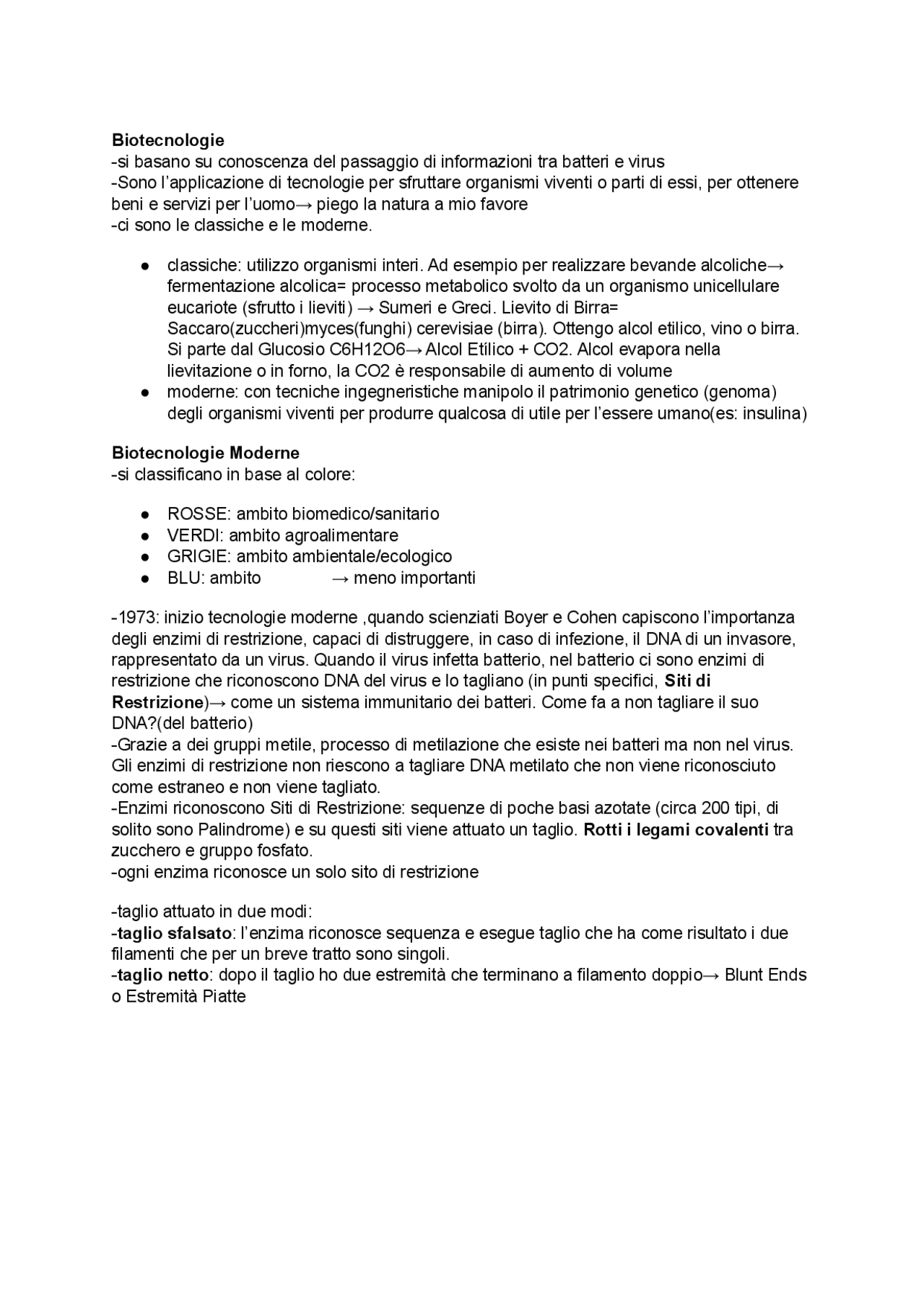 Scienze Biotecnologie Appunti Di Scienze E Tecnologie Applicate