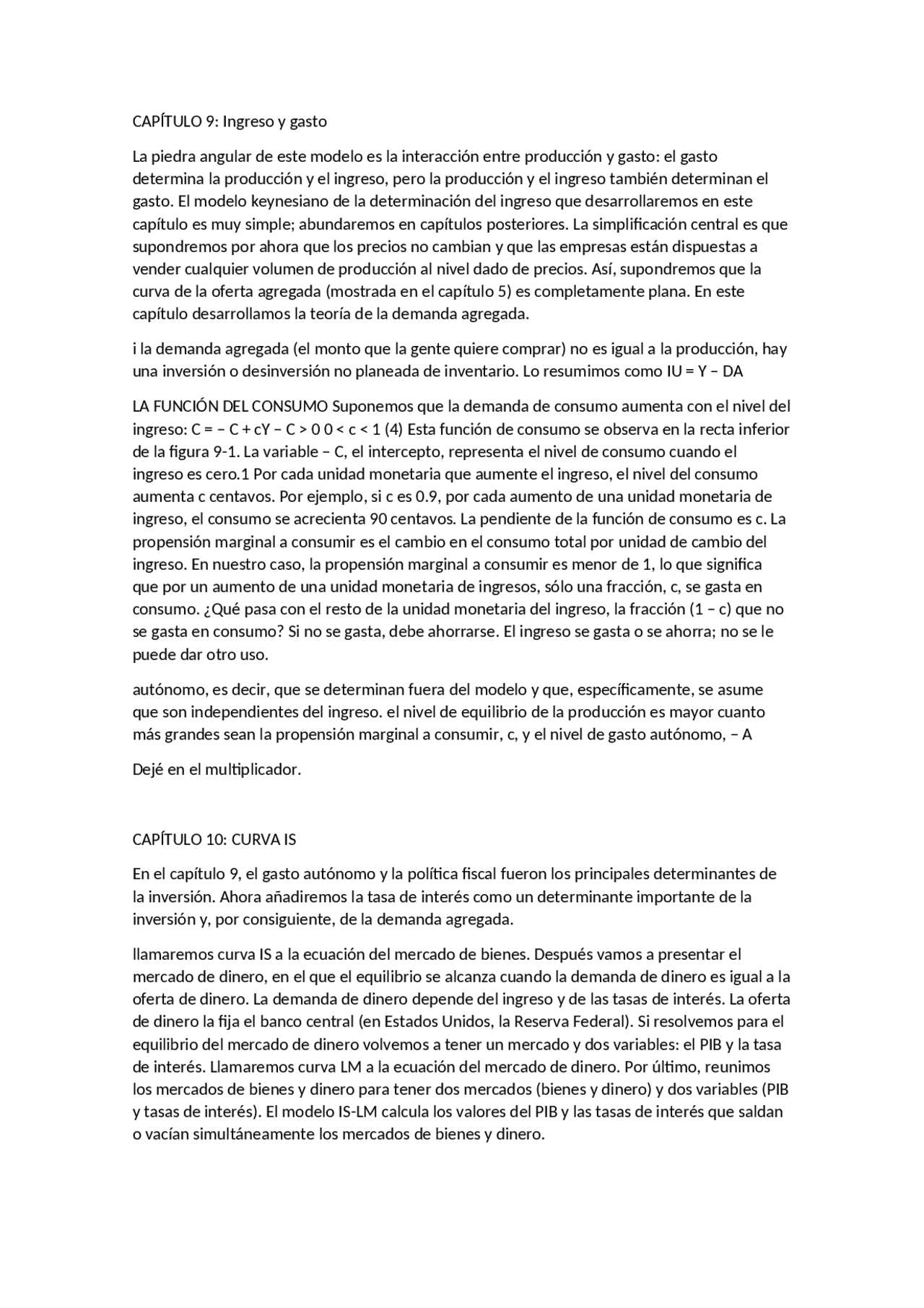 Dobush Macroeconomía Resúmenes De Macroeconomía Docsity