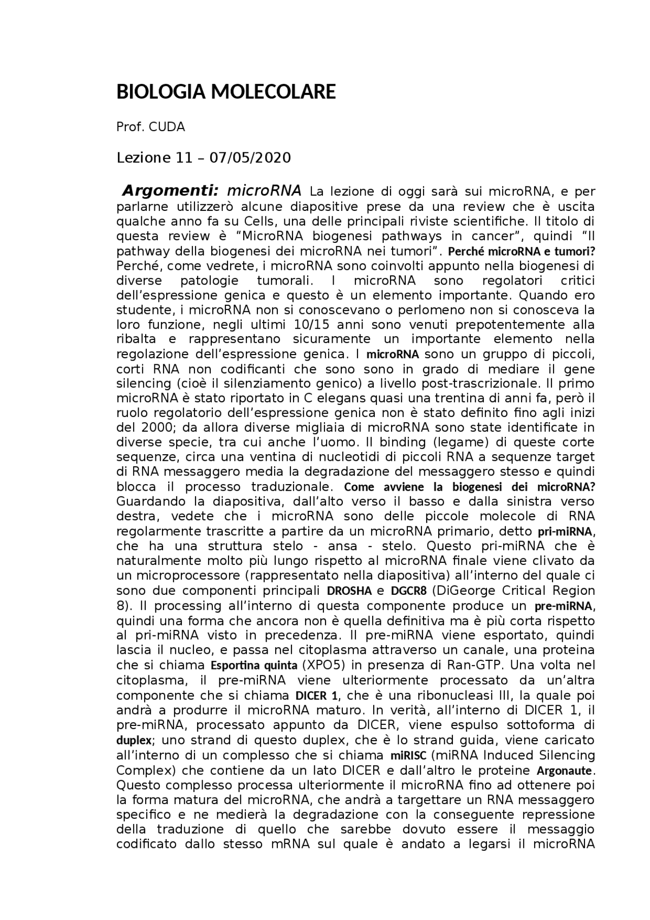 Biologia Molecolare Schemi E Mappe Concettuali Di Biologia Docsity