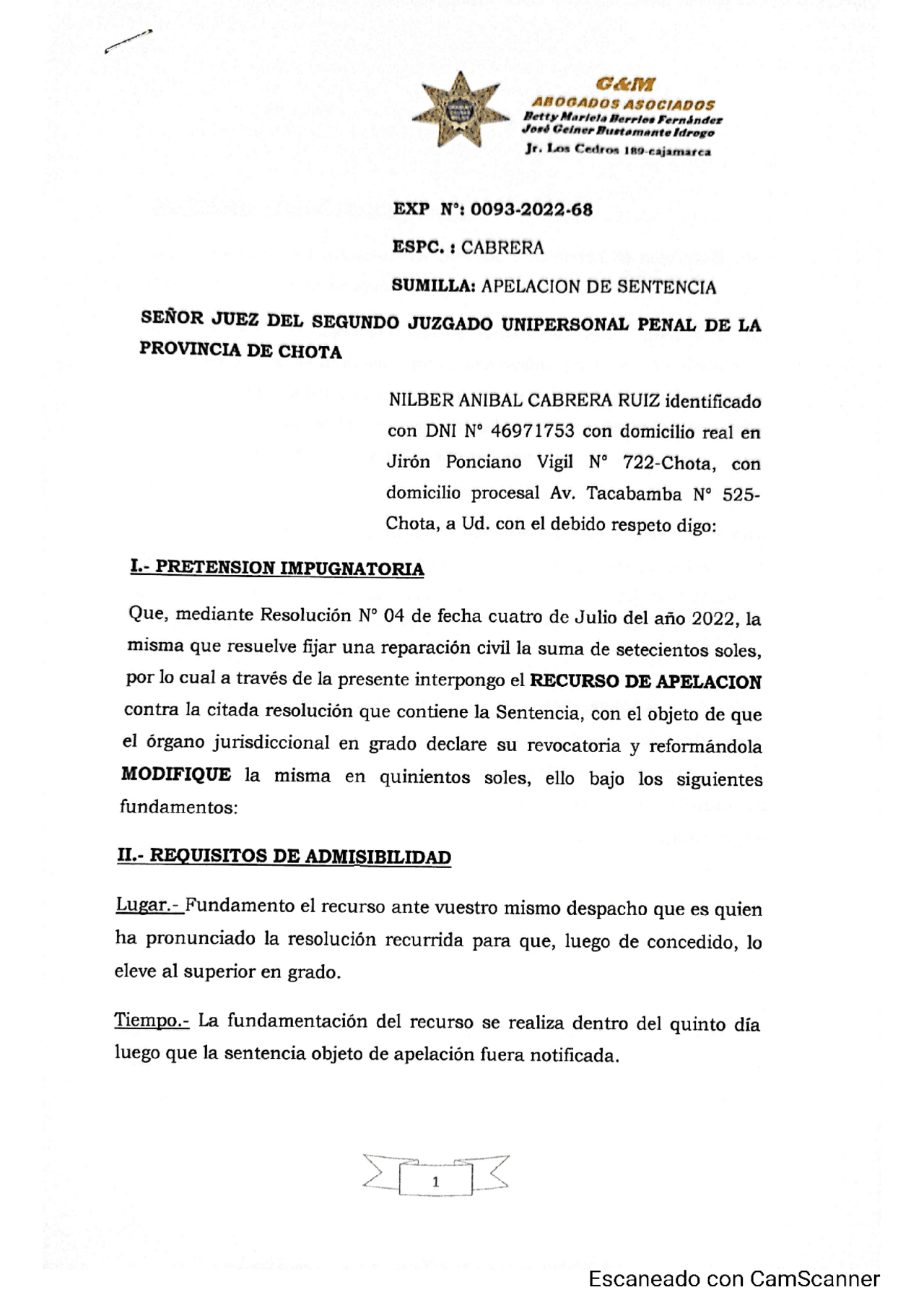 Apelacion de sentencia | Apuntes de Derecho Penal | Docsity