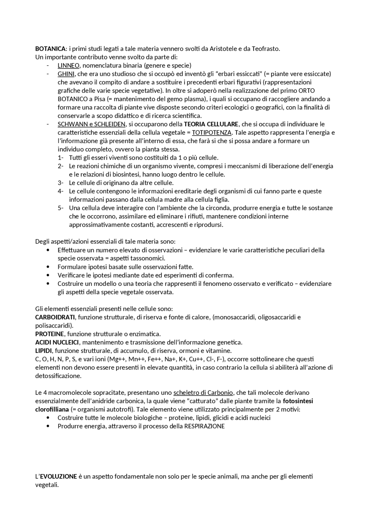 Botanica Generale Appunti Appunti Di Botanica Generale Docsity