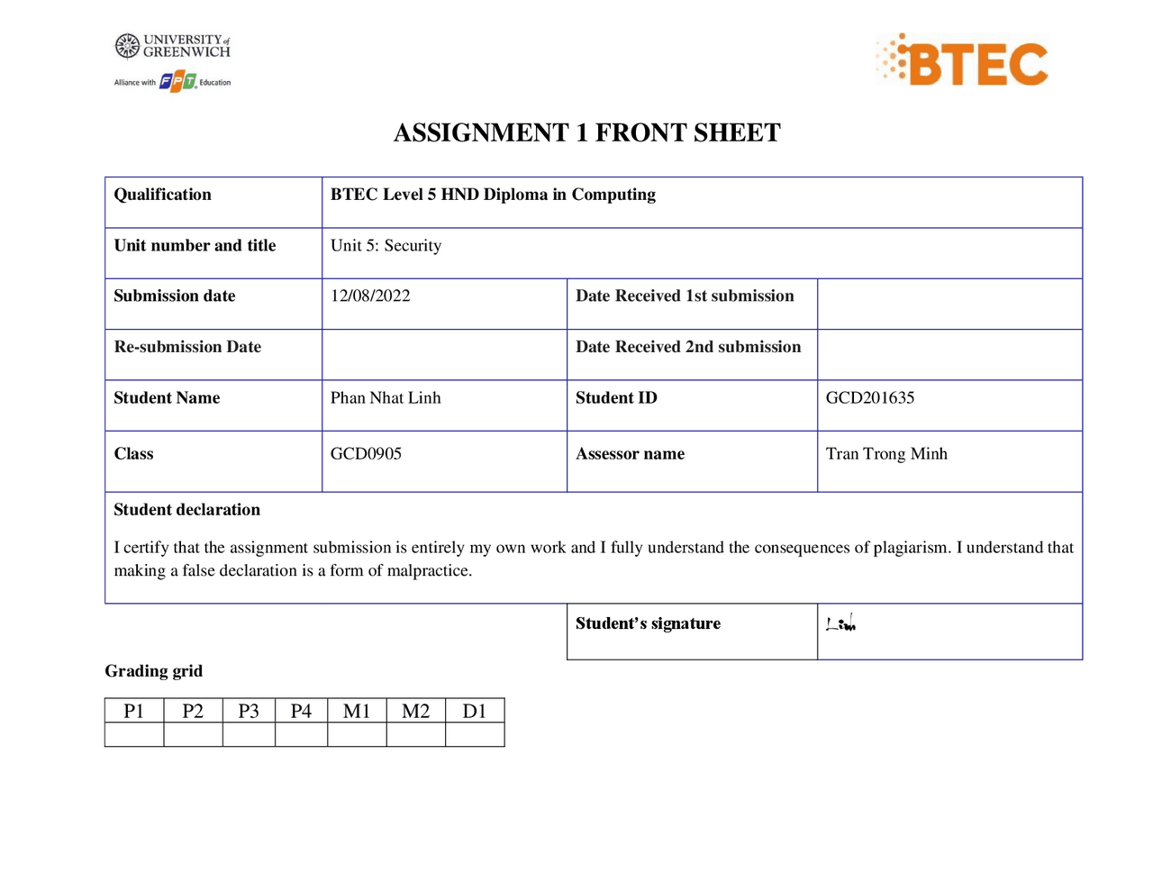 Assignment 1 - Security - Grade D | Study Guides, Projects, Research ...