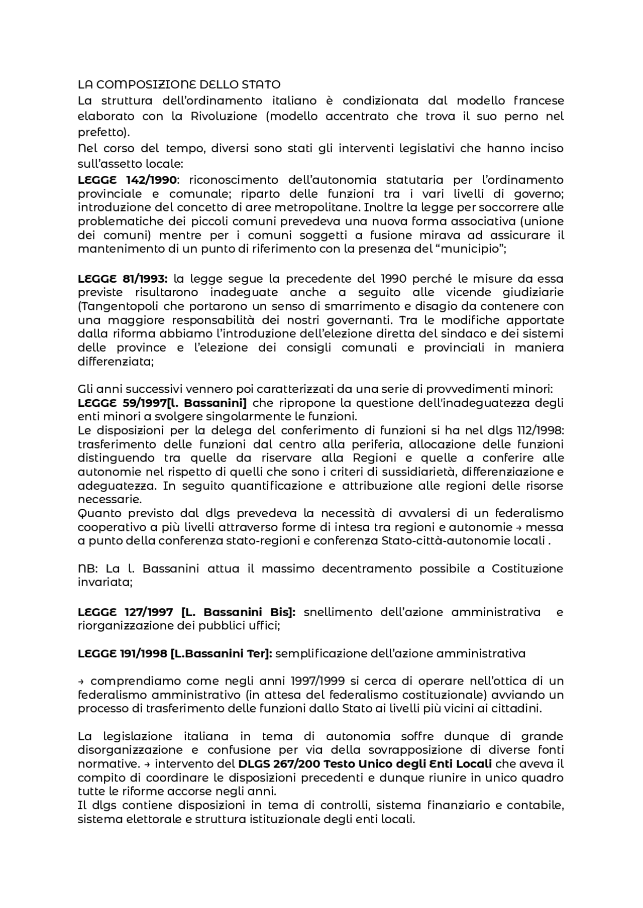Preparazione Esame Diritto Degli Enti Locali Appunti Di Diritto