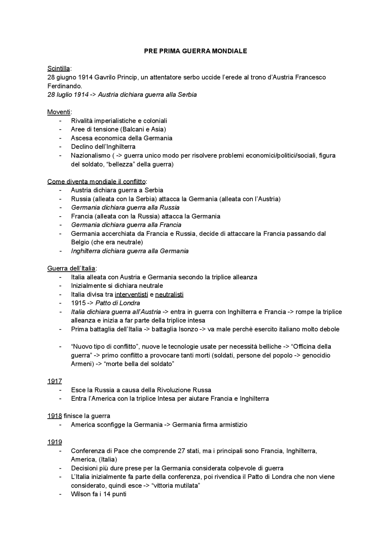 Sintesi Storia 5 Superiore Schemi E Mappe Concettuali Di Storia Docsity